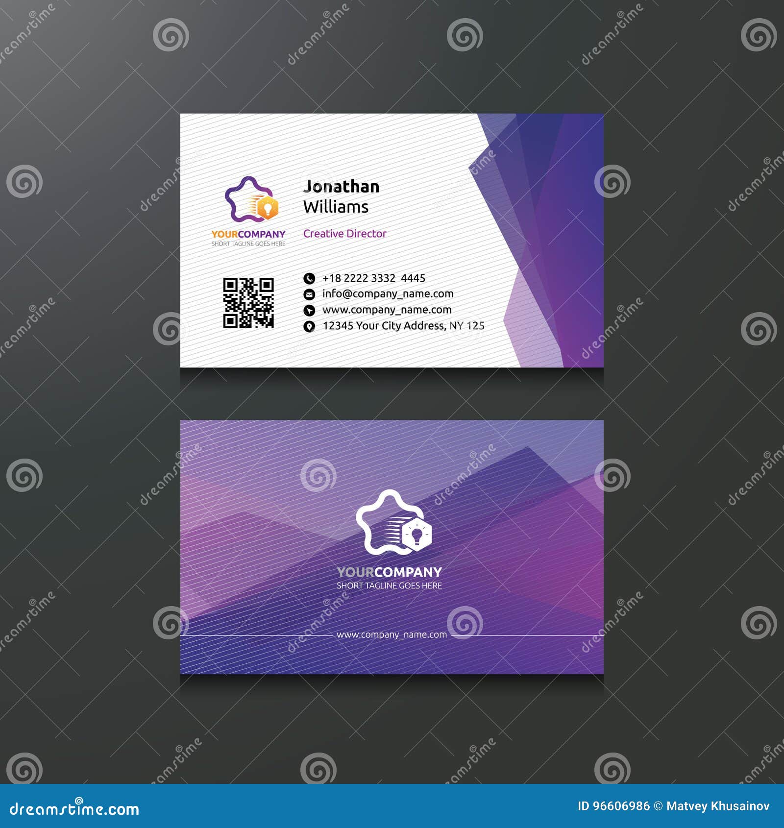 Cartão roxo criativo ilustração do vetor. Ilustração de arte - 96606986