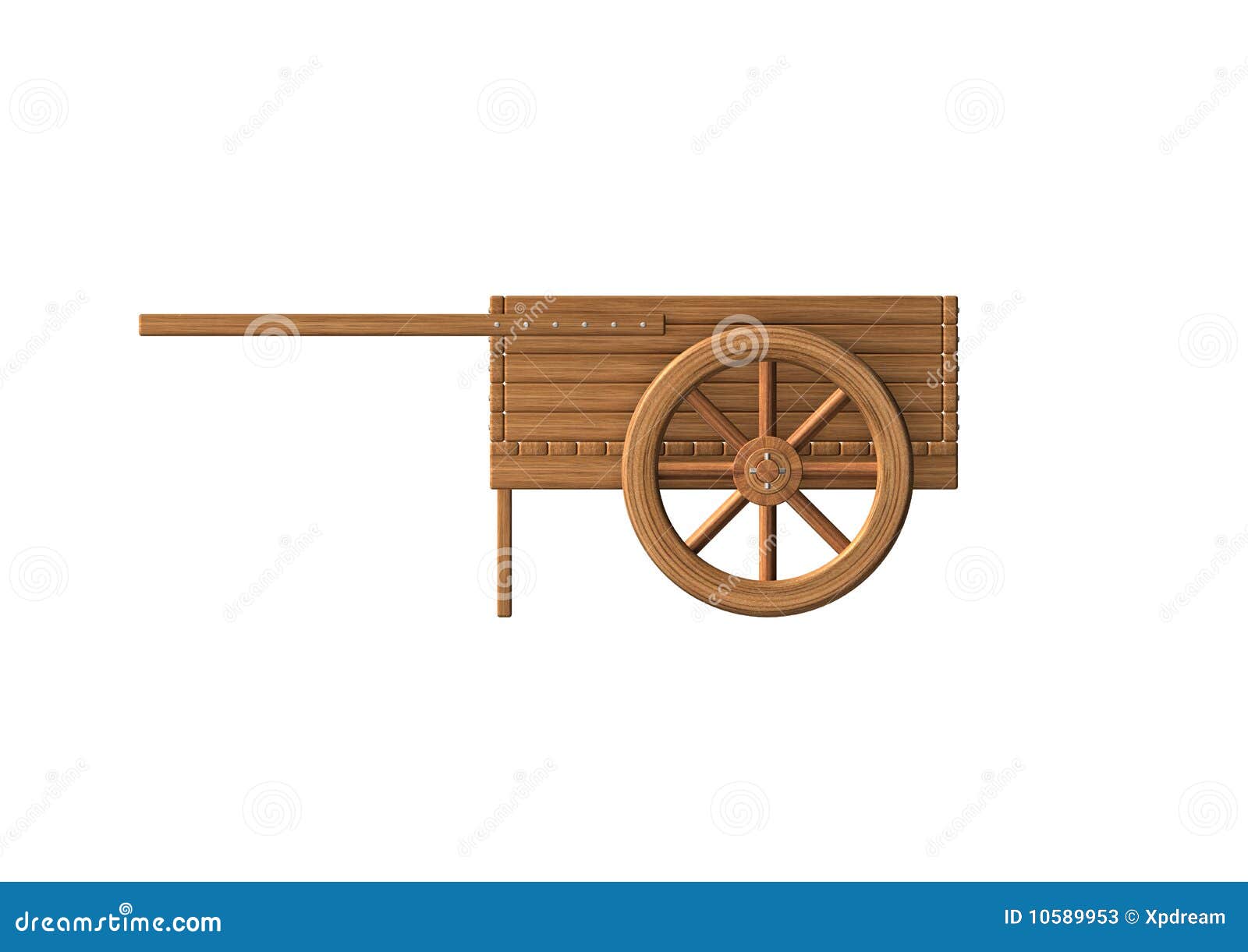 Cart stock illustration. Illustration of work, wooden - 10589953