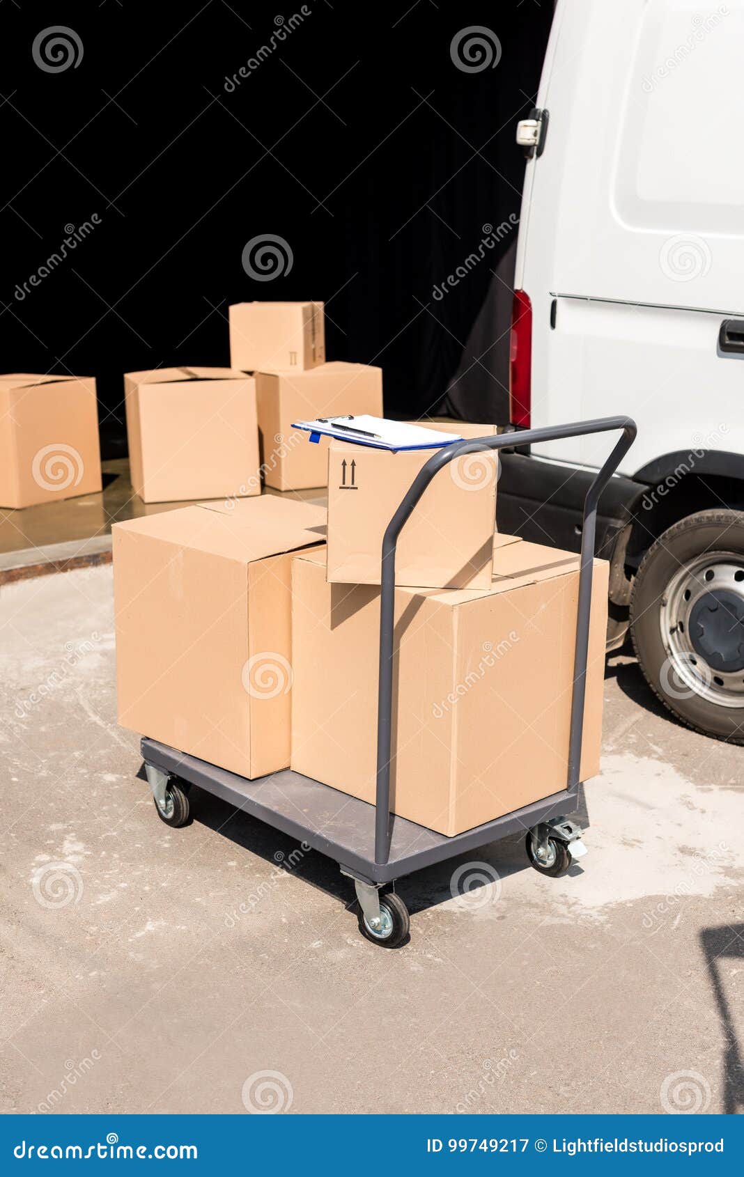Boxes stock image. Image of stacks, post, cart, cargo - 99749217