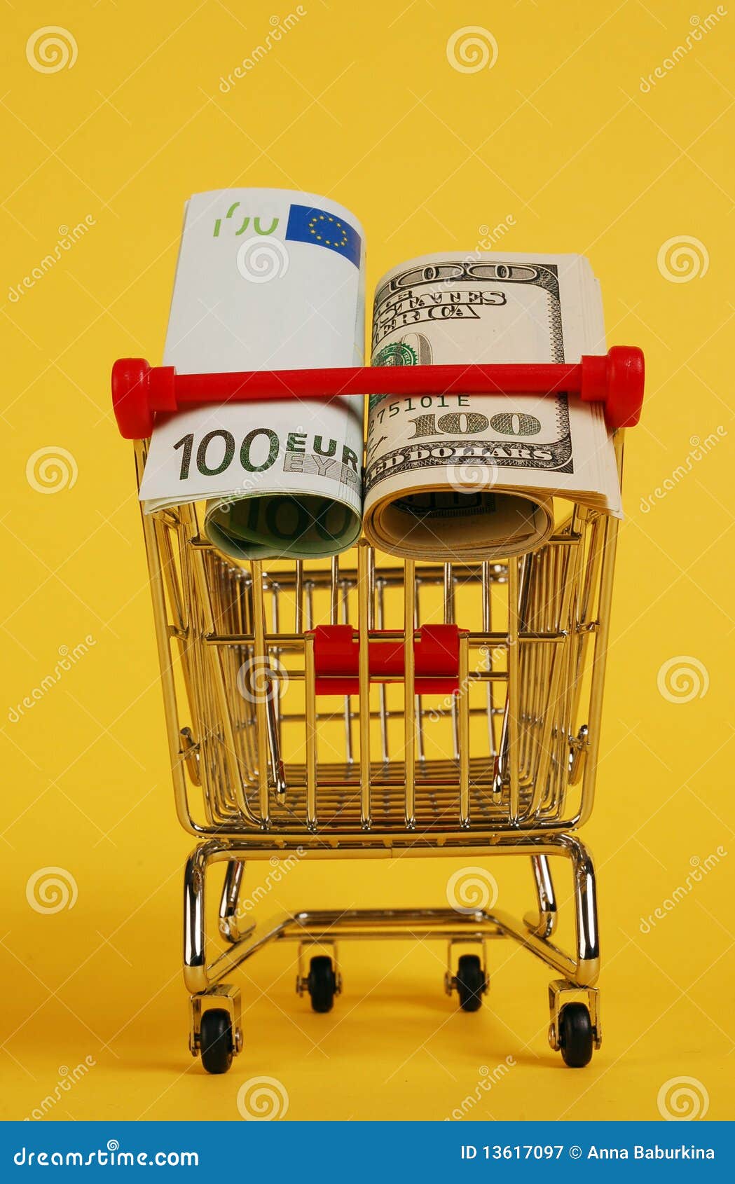 Cart with cash stock image. Image of euro, sell, purchasing - 13617097