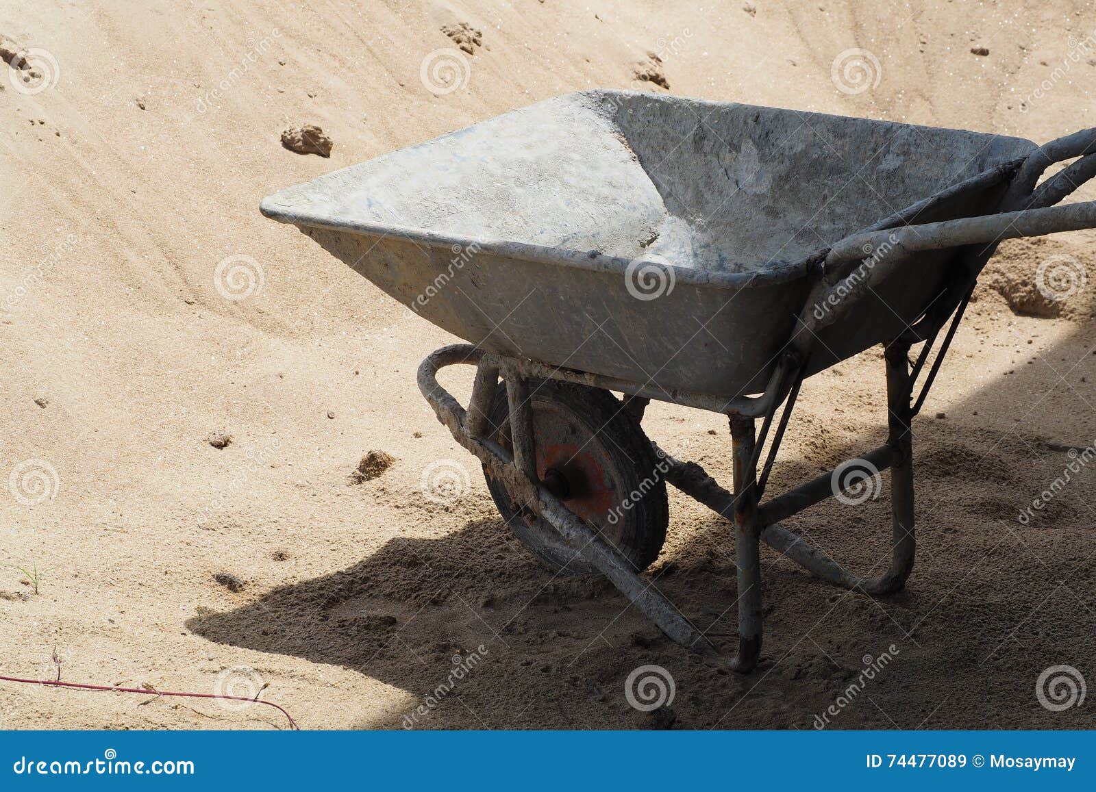 Cart for construction work stock image. Image of dust - 74477089