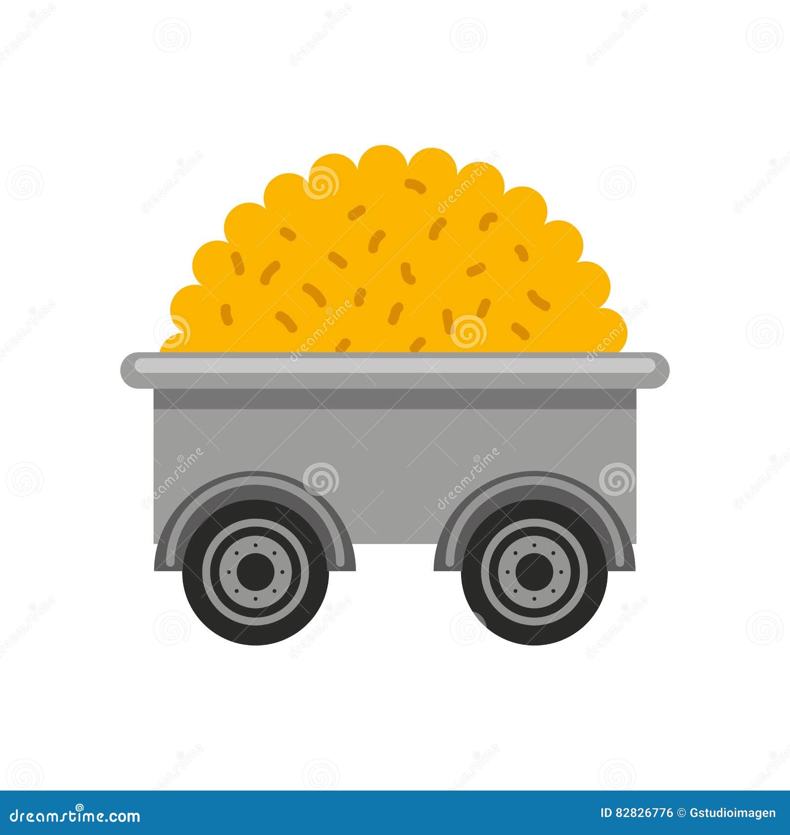 Cart farm wagon icon stock illustration. Illustration of country - 82826776