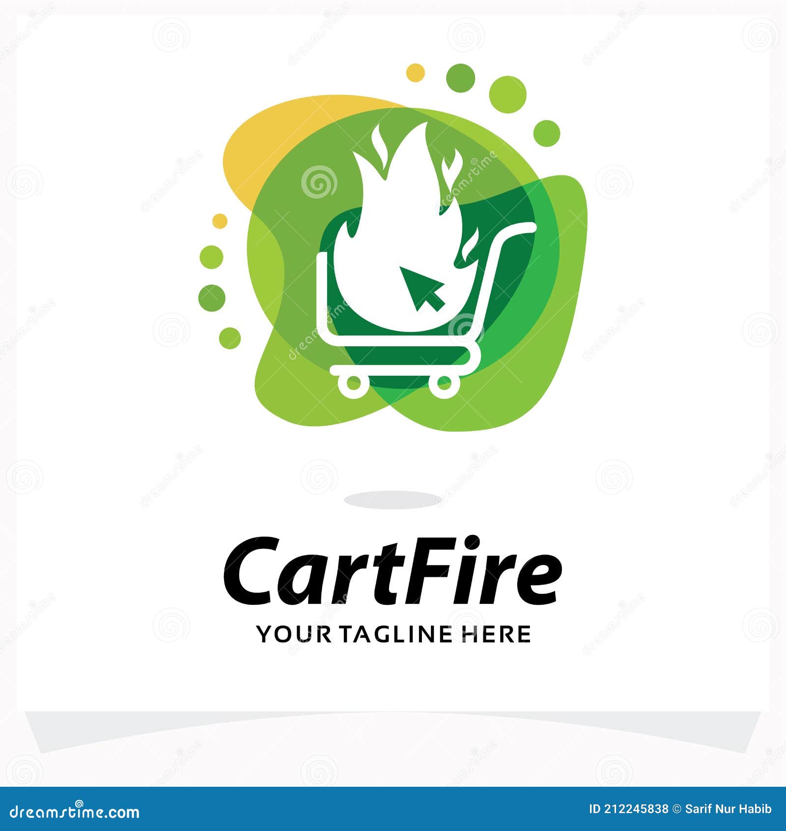 Cart Fire Logo Template Design Template Stock Vector - Illustration of ...
