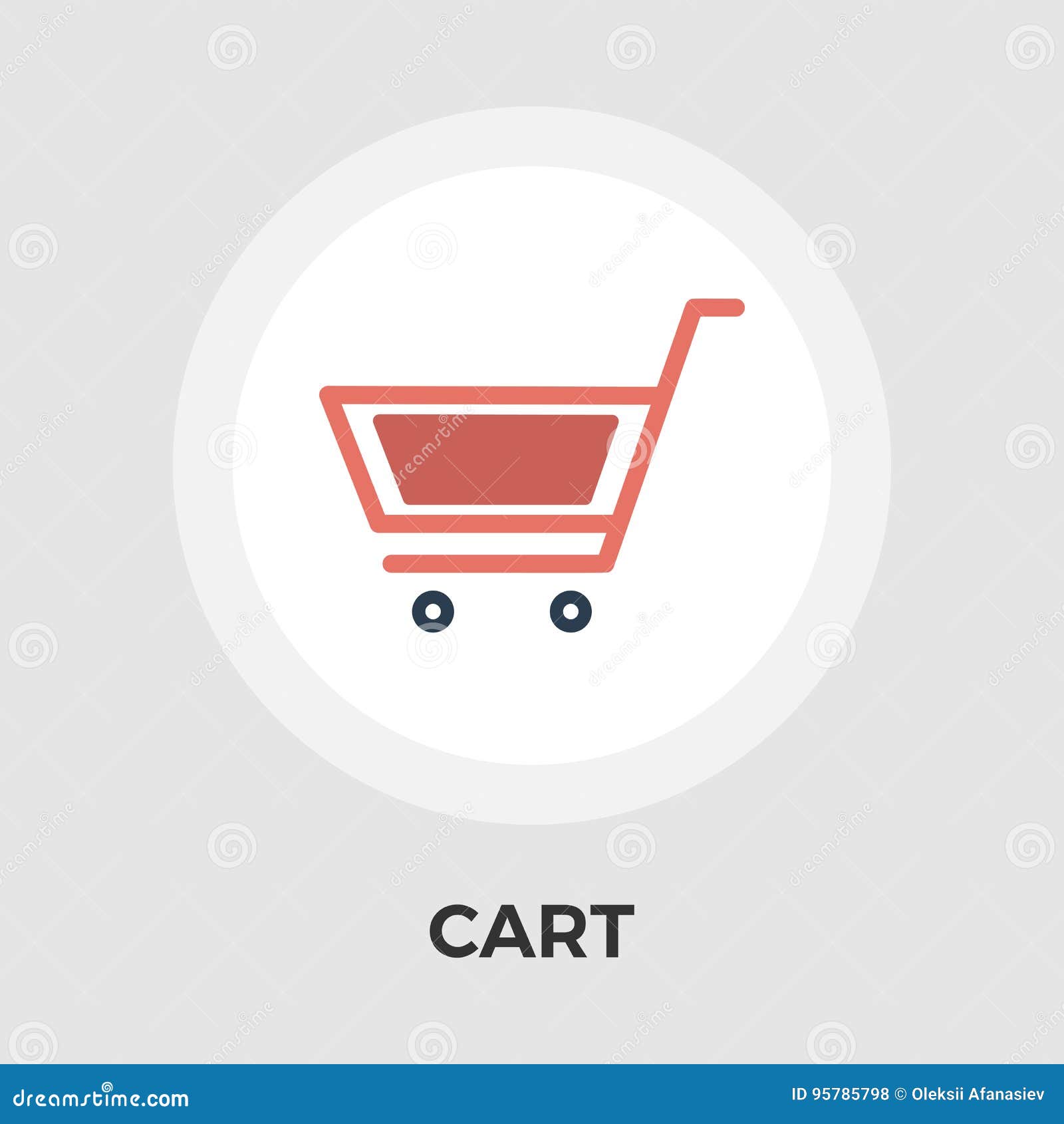Cart Flat Icon stock vector. Illustration of graphic - 95785798