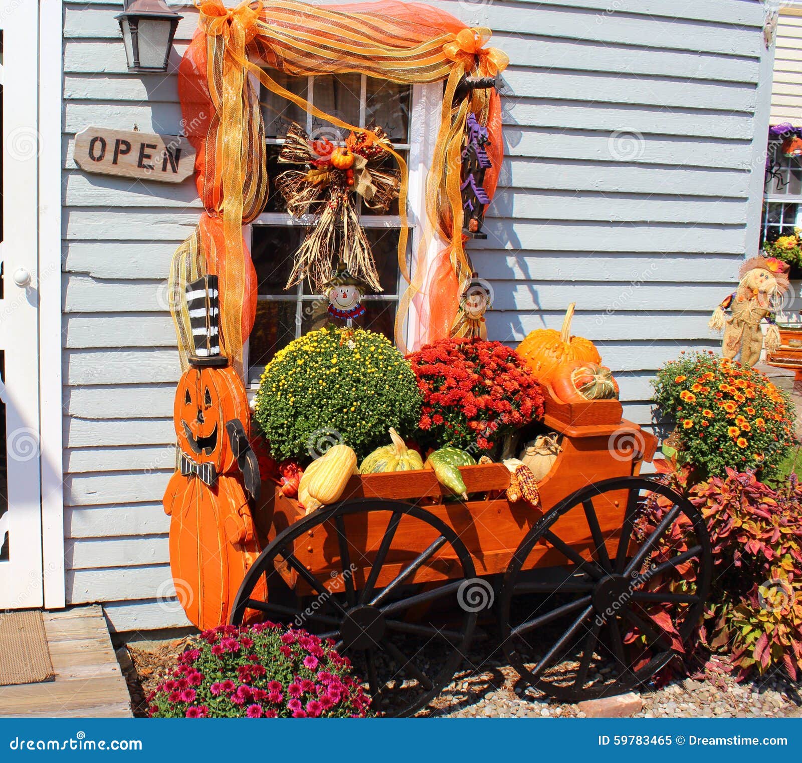 Cart Full of Decorations for the Season Stock Image - Image of wagons ...