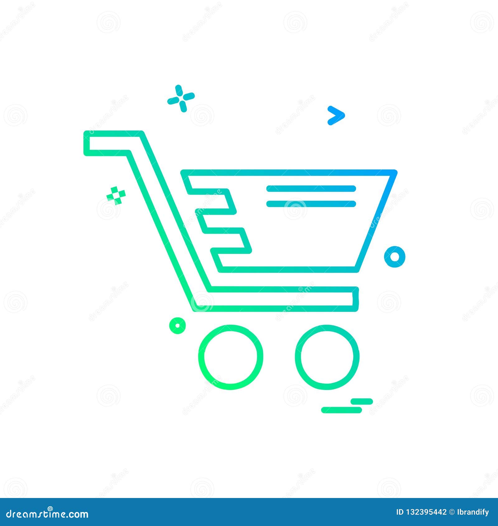 Cart icon design vector stock vector. Illustration of delivery - 132395442