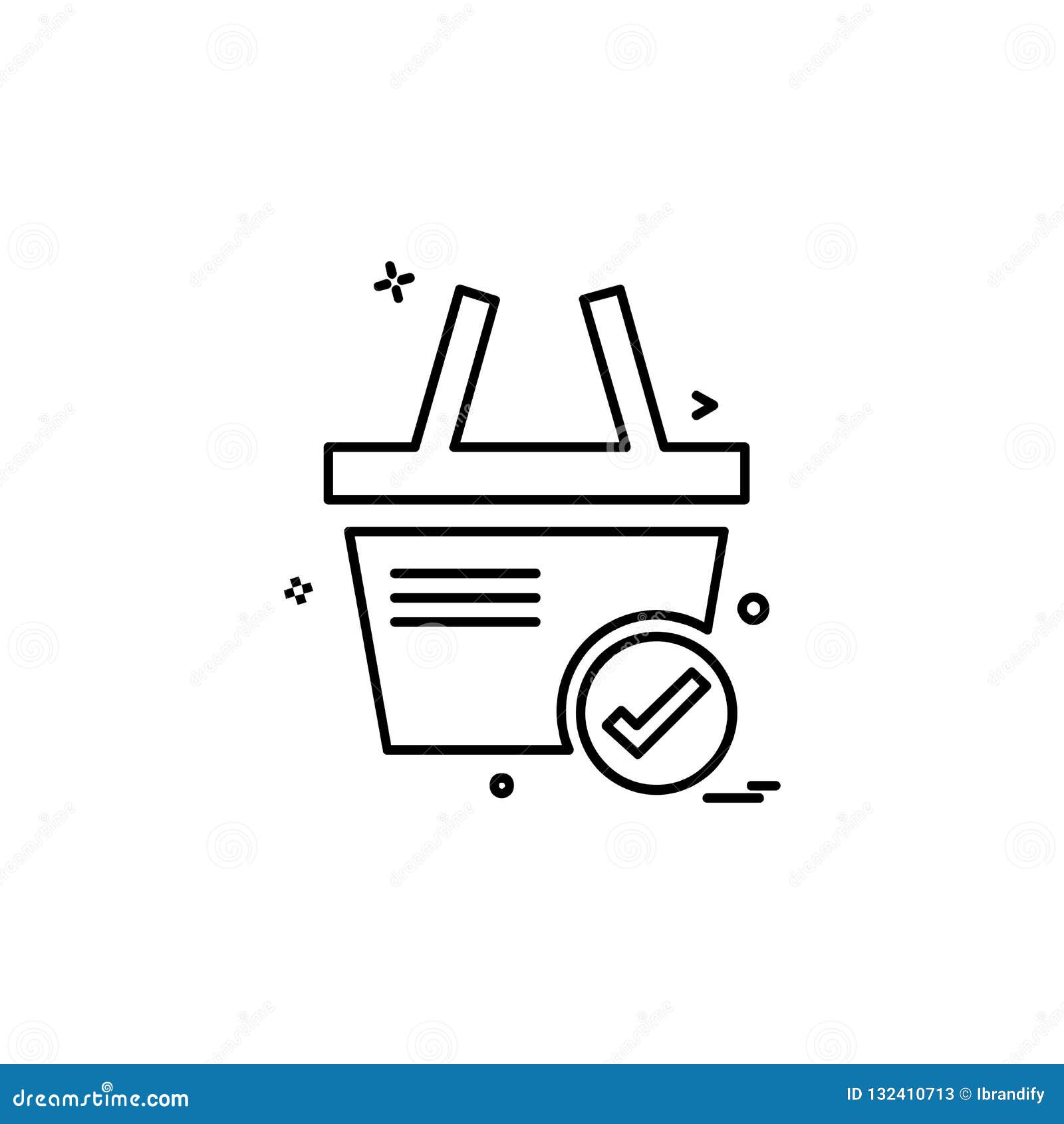 Cart icon design vector stock vector. Illustration of label - 132410713