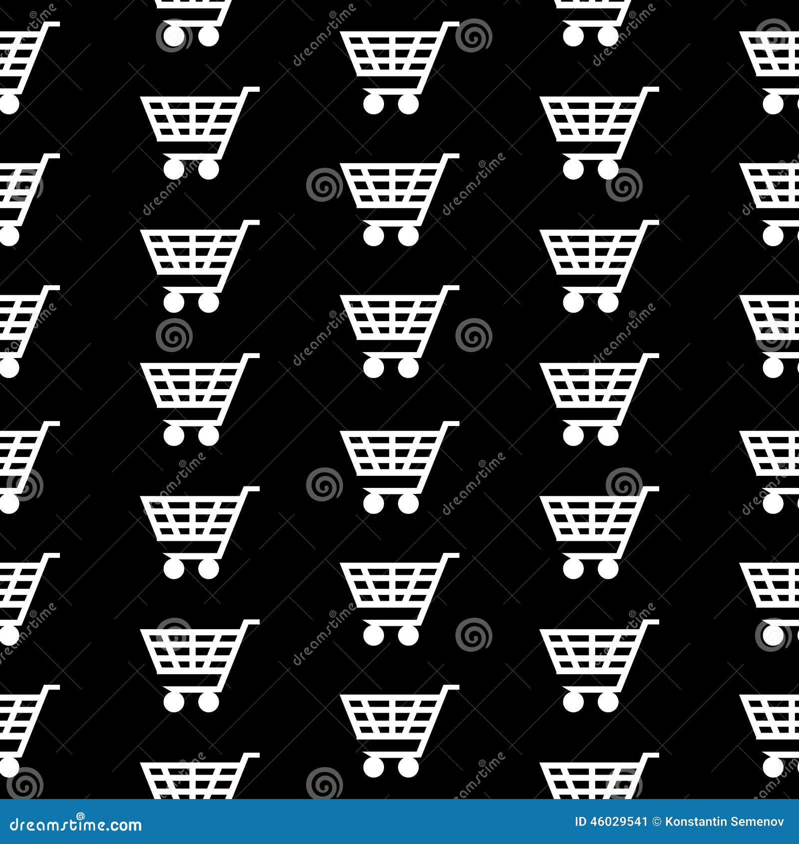Cart icon seamless pattern stock vector. Illustration of site - 46029541