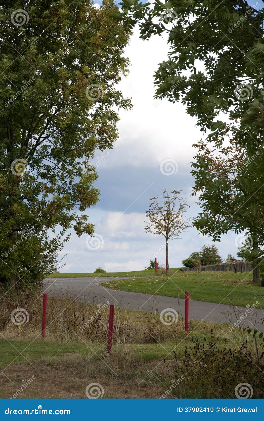 Cart Path at a Golf Course stock photo. Image of clouds - 37902410