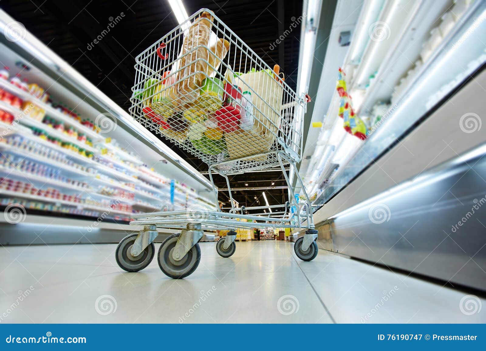 Cart with products stock image. Image of sale, consumerism - 76190747