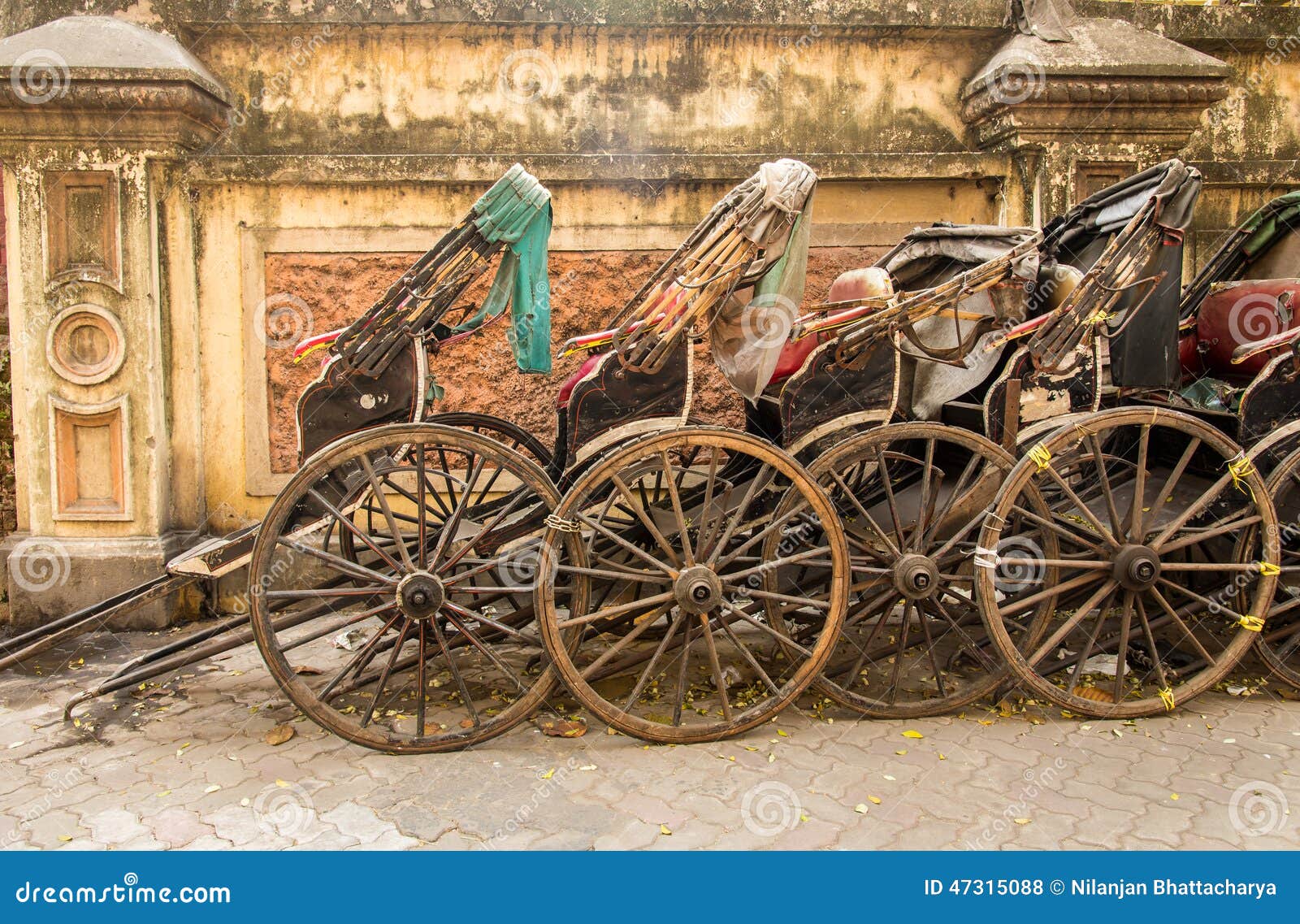 Cart rickshaws stock photo. Image of asia, indian, road - 47315088