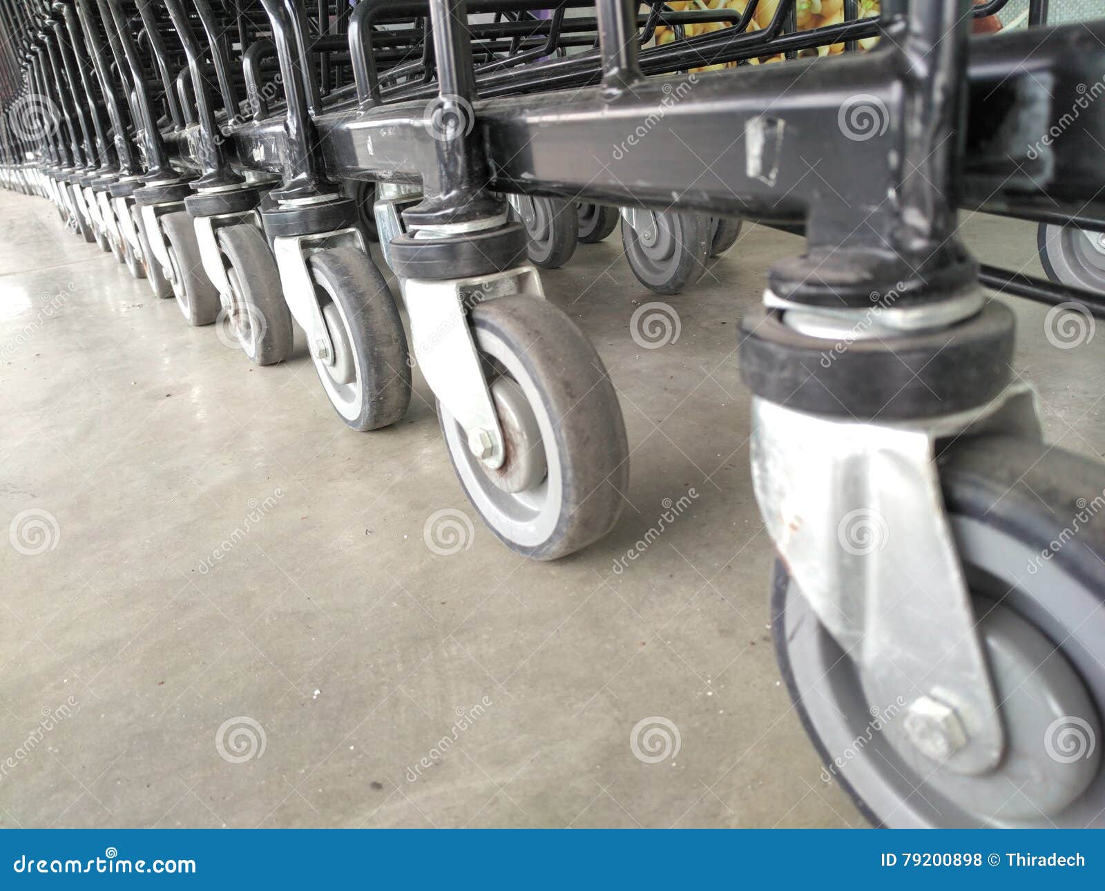 Cart Several Rows Combine in Shops Supermarkets Stock Photo - Image of ...