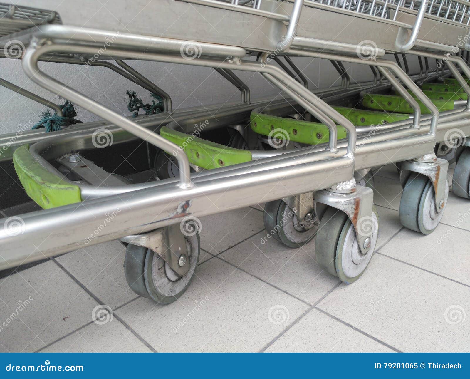 Cart Several Rows Combine in Shops Supermarkets Stock Image - Image of ...