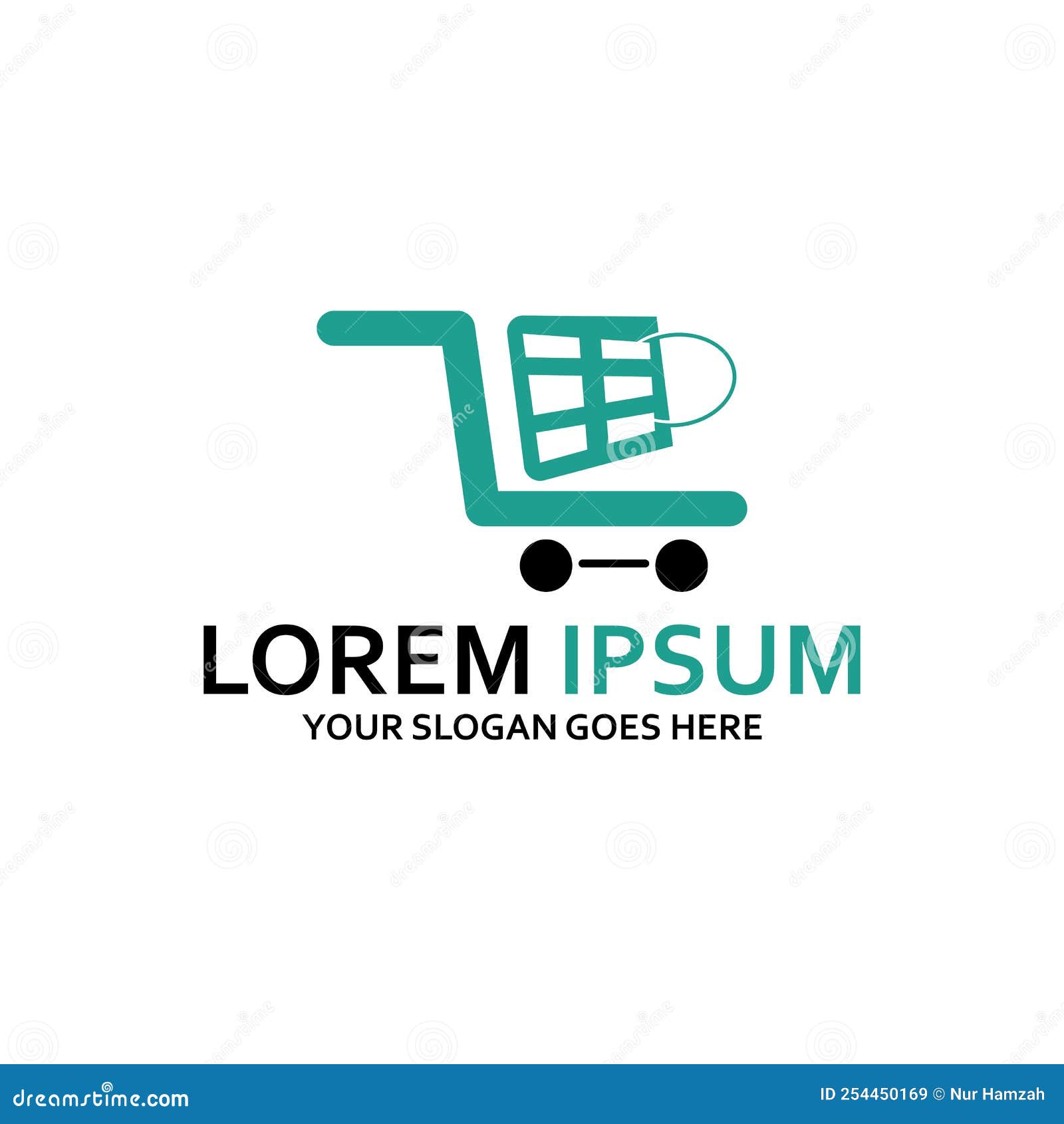 Cart Shop Logo Icon with Vector Template Stock Vector - Illustration of ...
