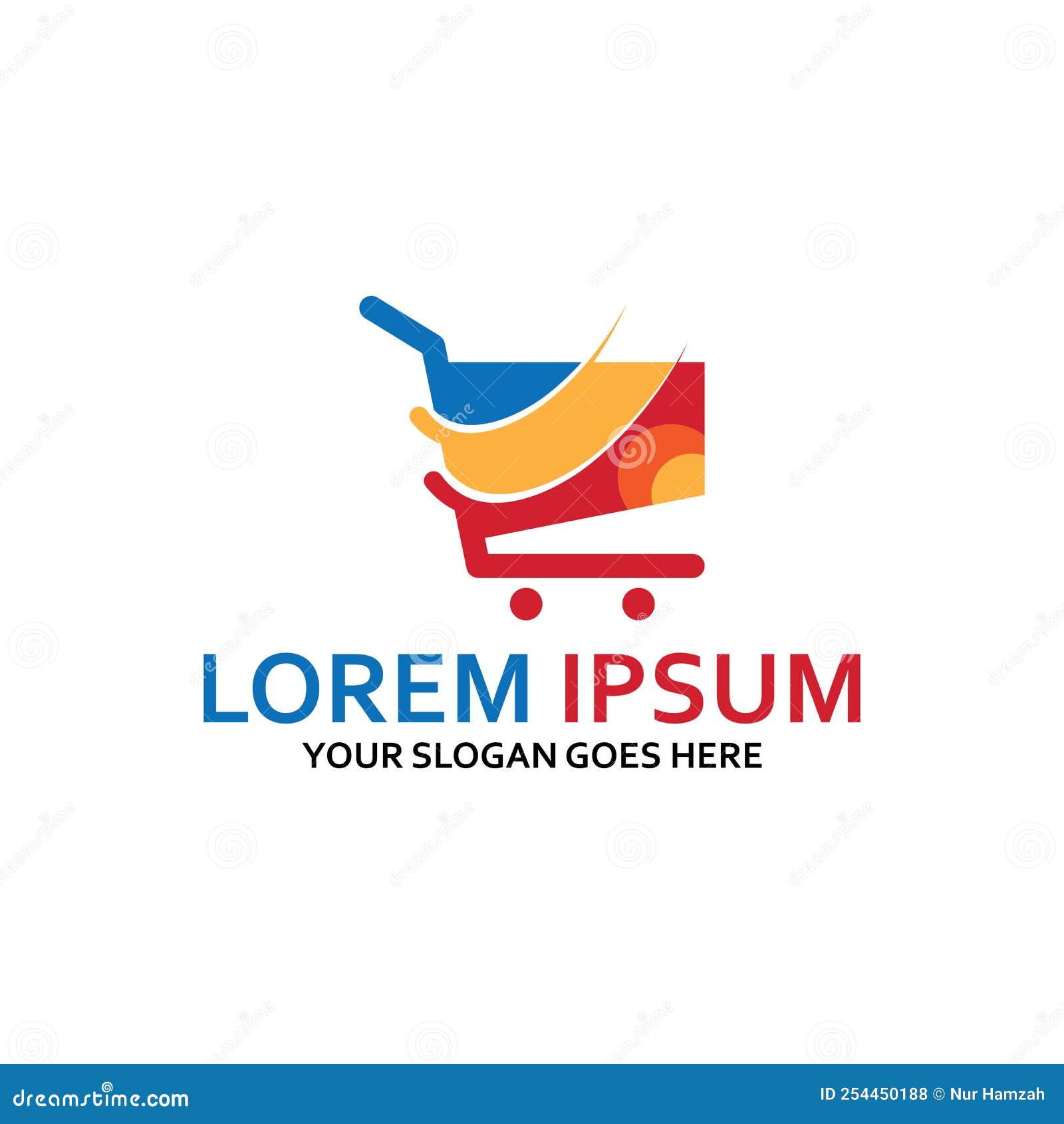 Cart Shop Logo Icon with Vector Template Stock Vector - Illustration of ...