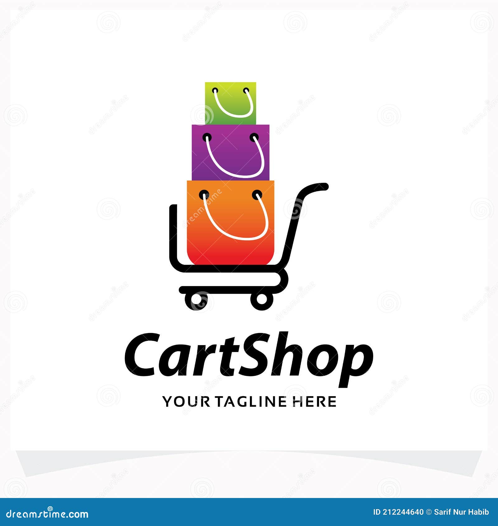 Cart Shop Logo Template Design Template Stock Vector - Illustration of ...