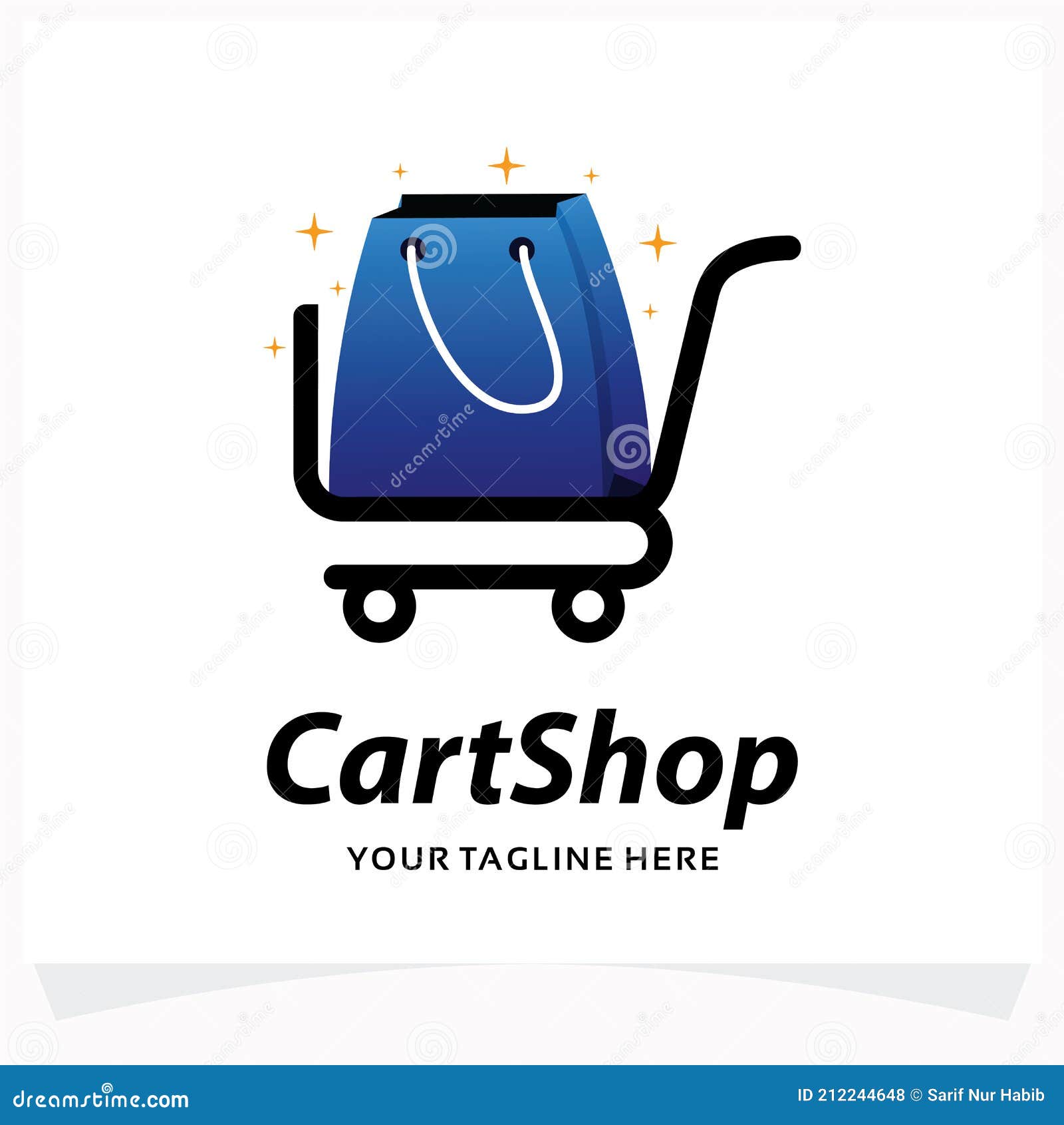 Cart Shop Logo Template Design Template Stock Vector - Illustration of ...