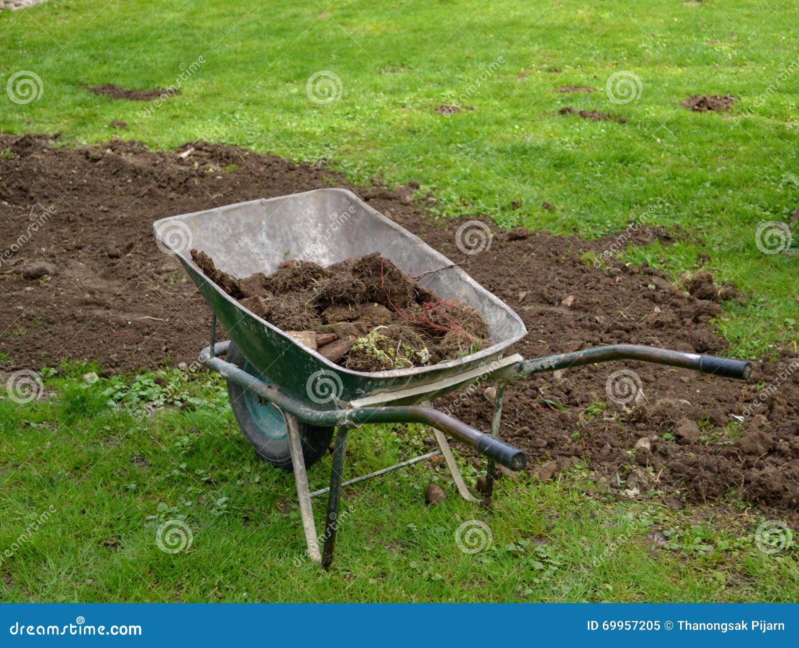 Cart for the soils stock image. Image of soils, equipments - 69957205