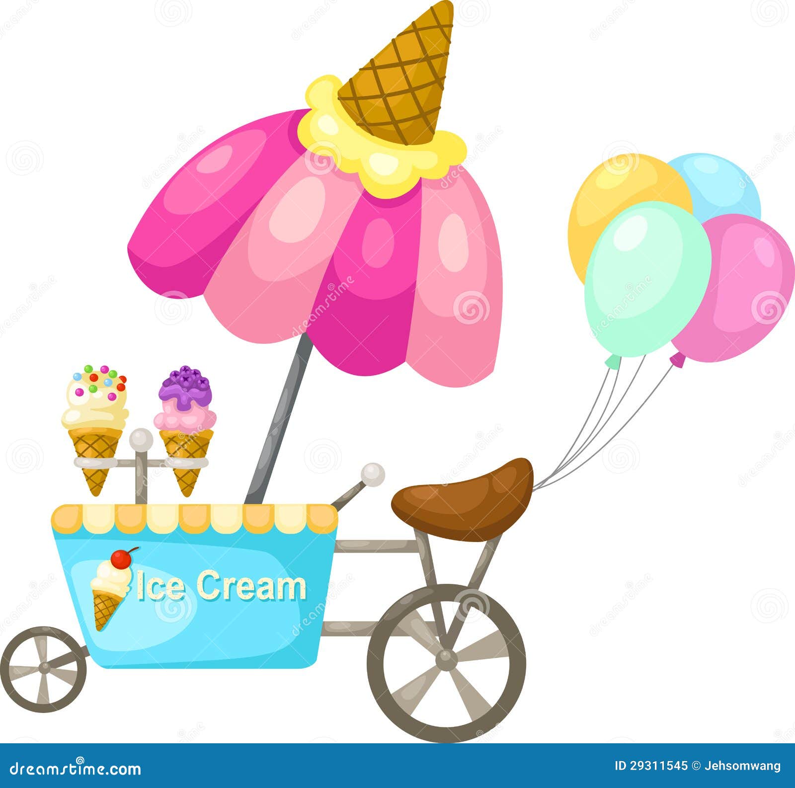Cart Stall And Popcorn Vector | CartoonDealer.com #51534812