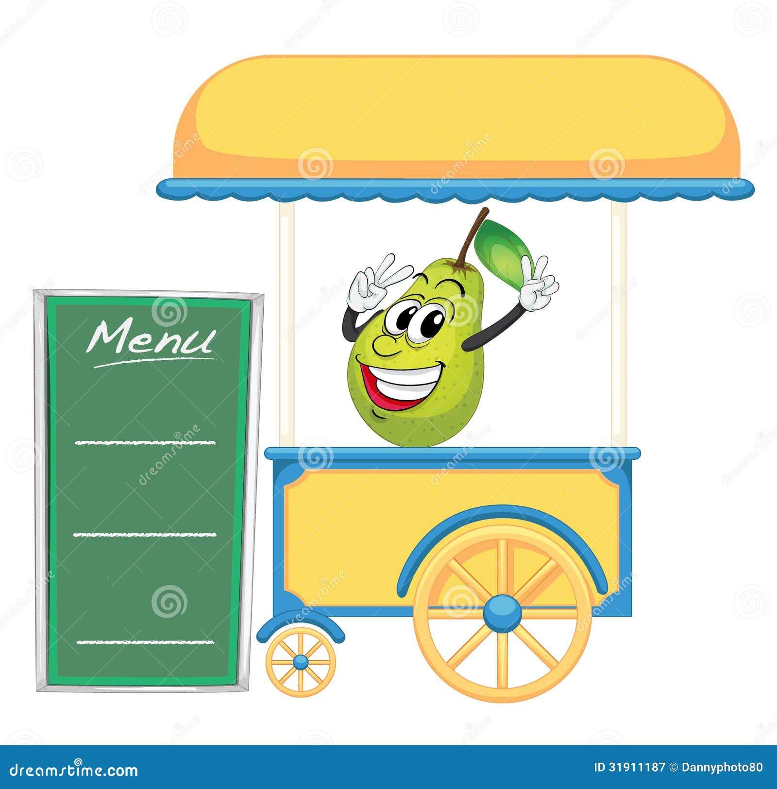 Cart Stall And Popcorn Vector | CartoonDealer.com #51534812