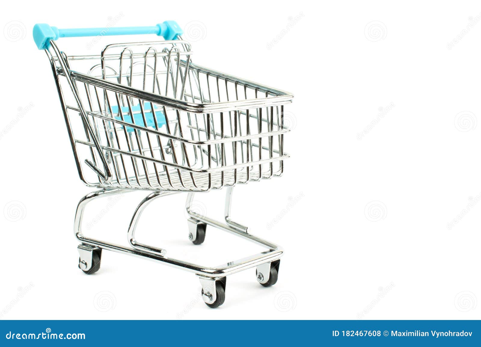 The Cart of a Supermarket on the White Isolate Stock Photo - Image of ...