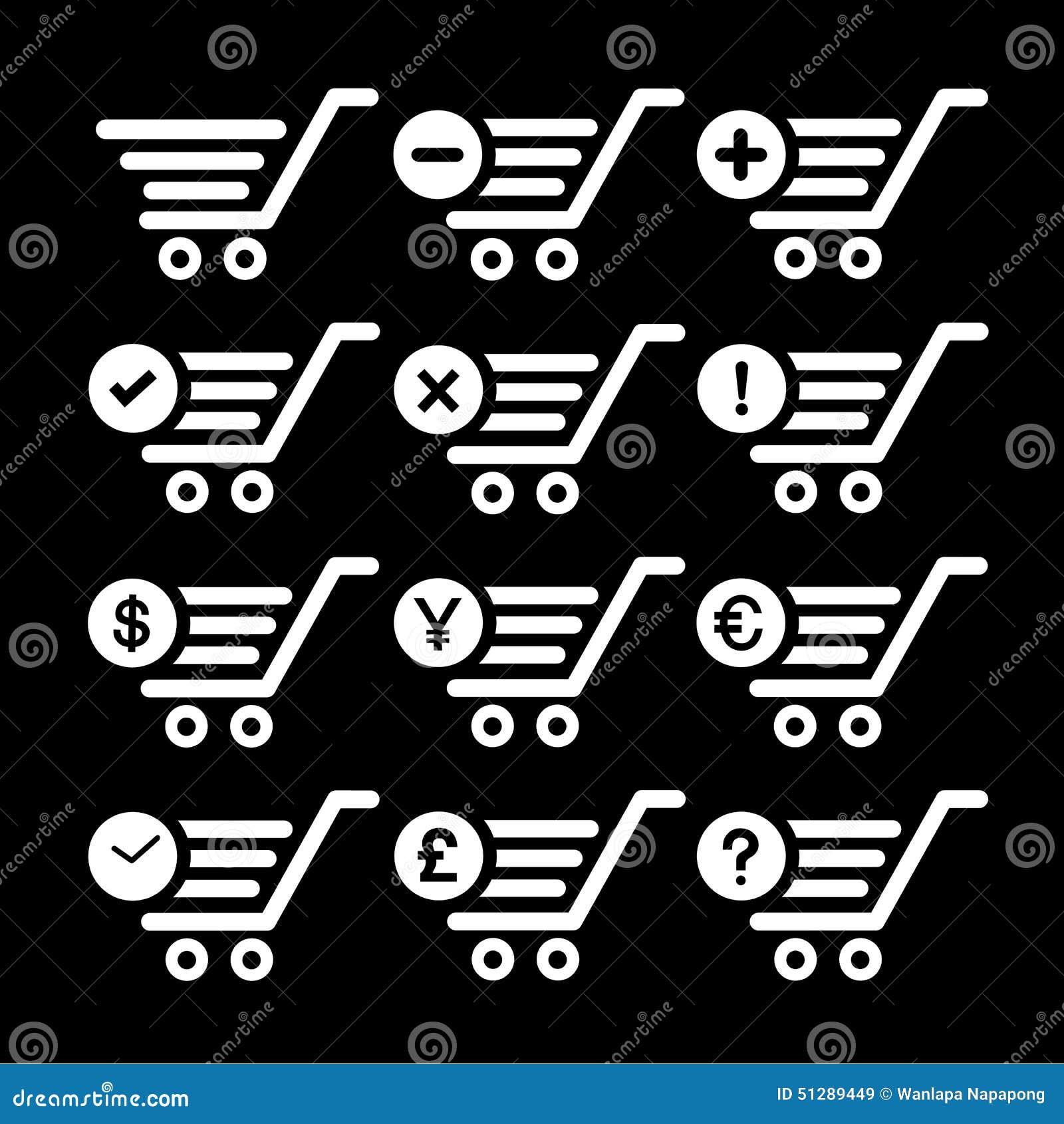 Cart symbol stock vector. Illustration of money, mark - 51289449