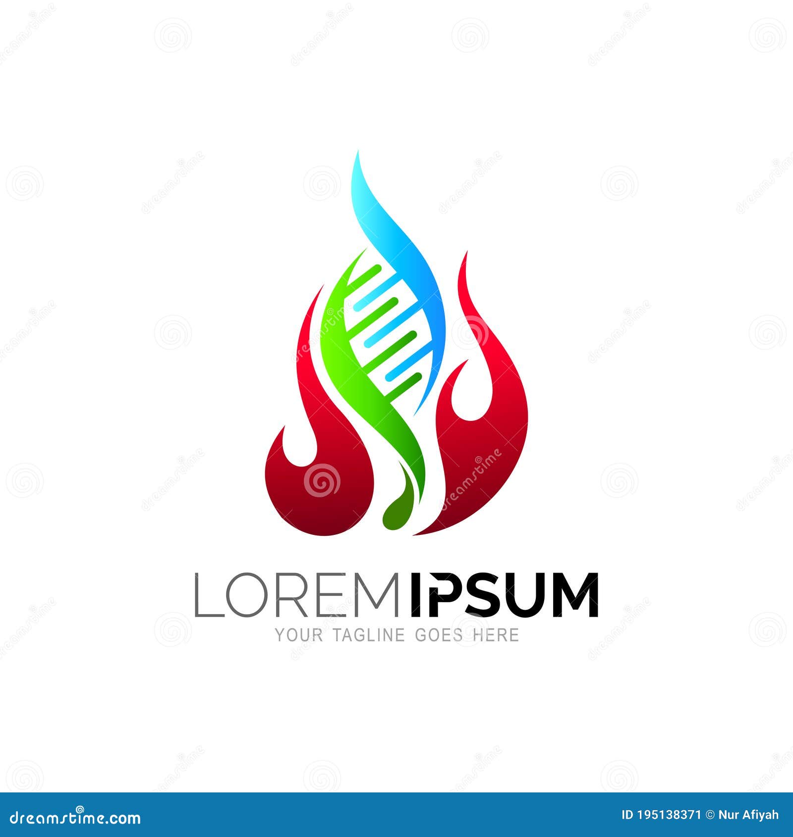 DNA Logo and Fire + a Hot DNA Symbol Stock Vector - Illustration of ...