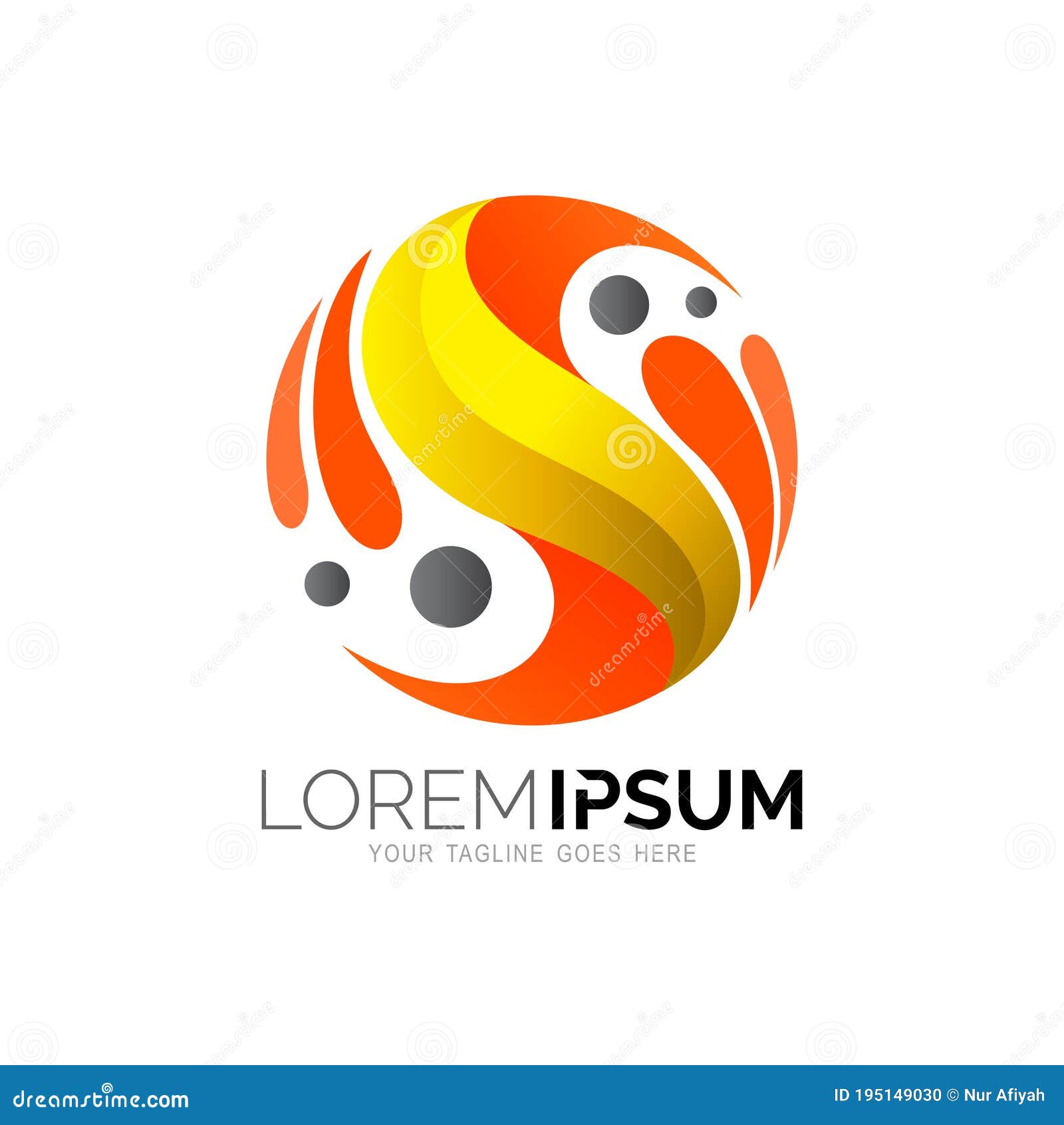 Logo Letter S, Human Logo With A Circle Vector Illustration ...