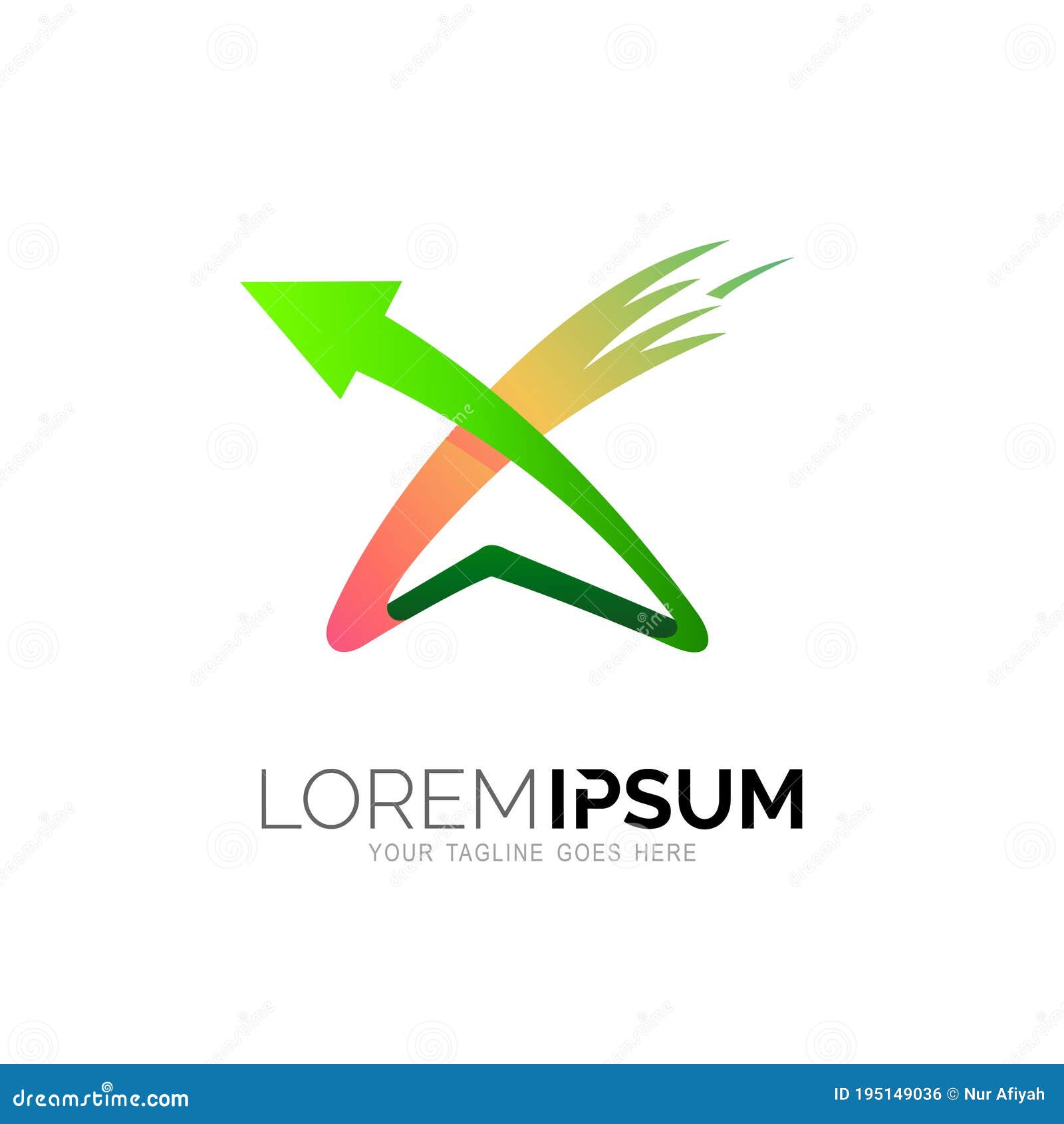 Logo X and Arrow, Arrow Icon Shot Up + Arrow Logo and Maximum Speed ...