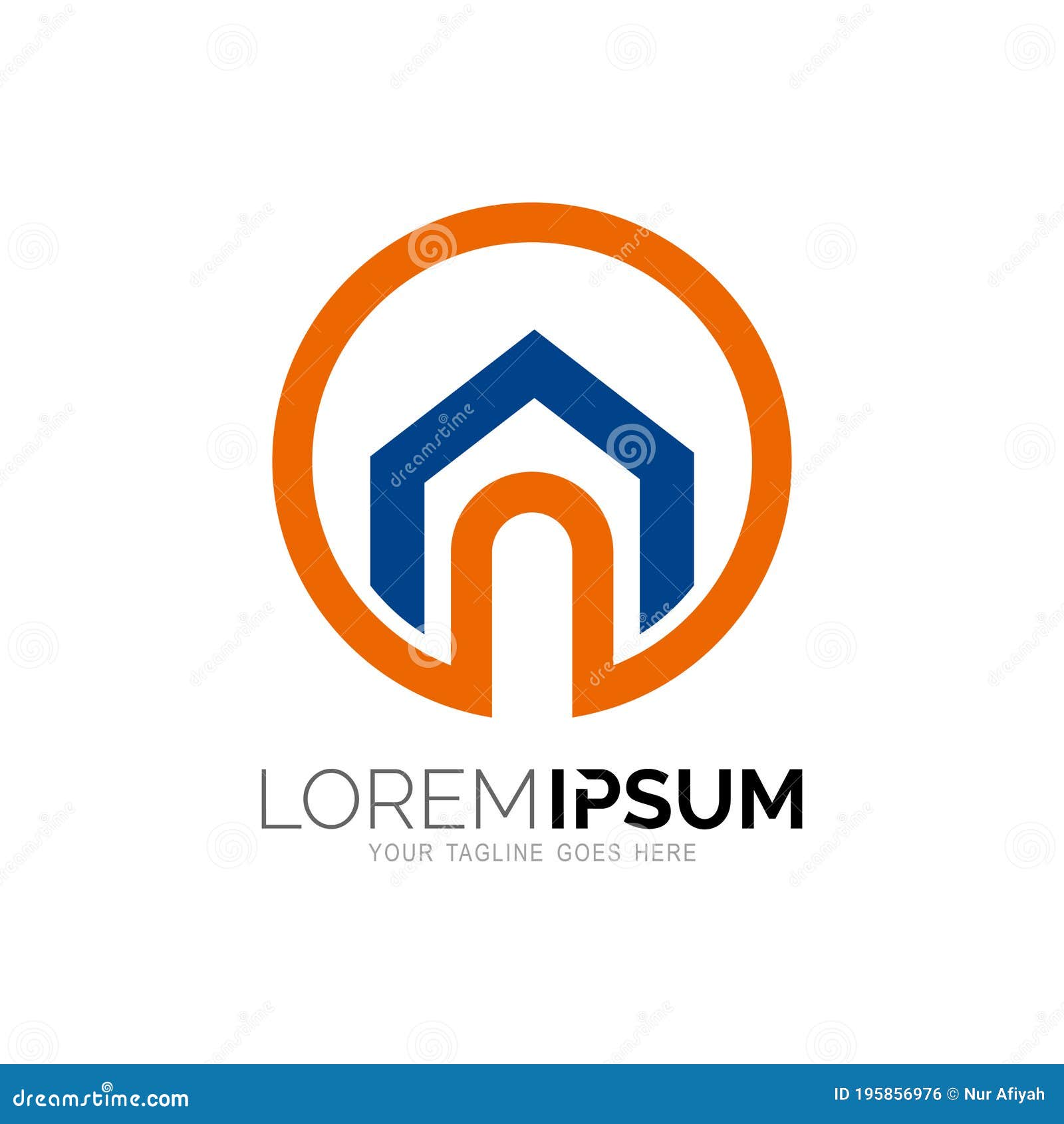 Home Logo, Circle and House,building Icon with Simple Stock Vector ...