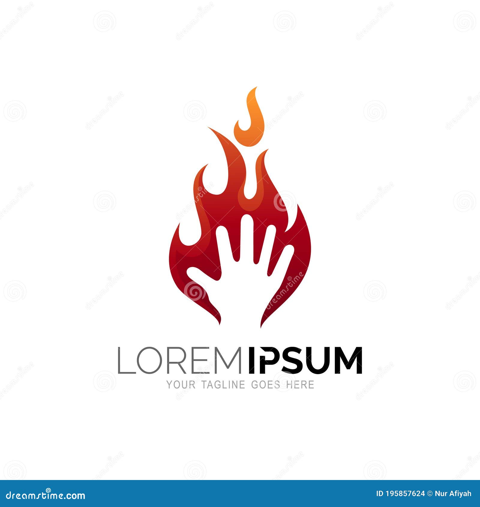 Hands Palm Fire Logo Symbol Vector, Hand and Fire Stock Vector ...