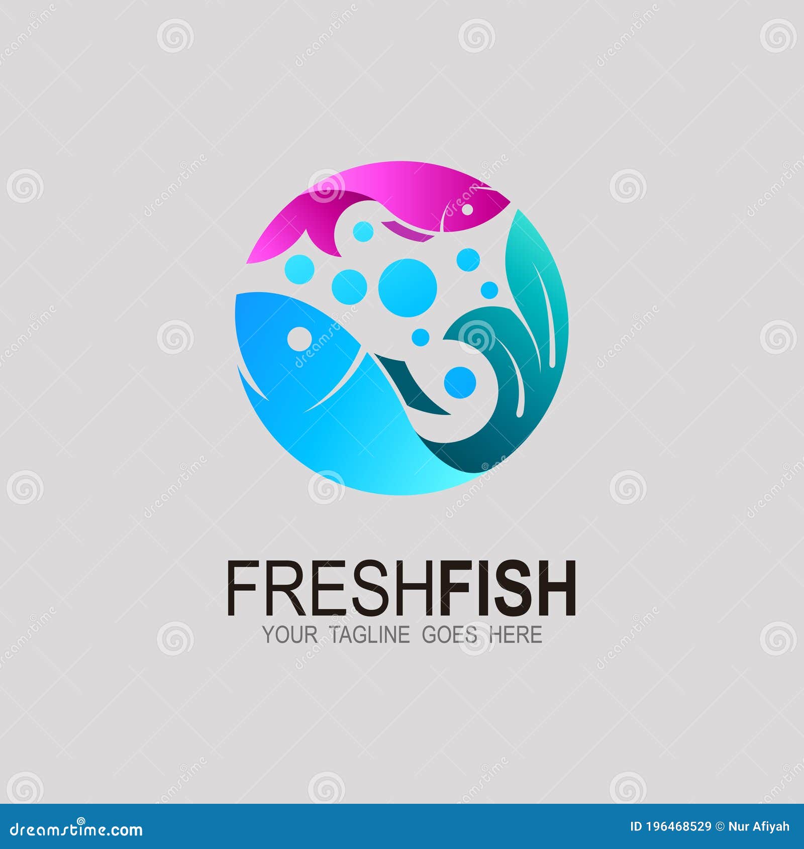 Logo of Two Twin Fish Design Vector Stock Vector - Illustration of ...