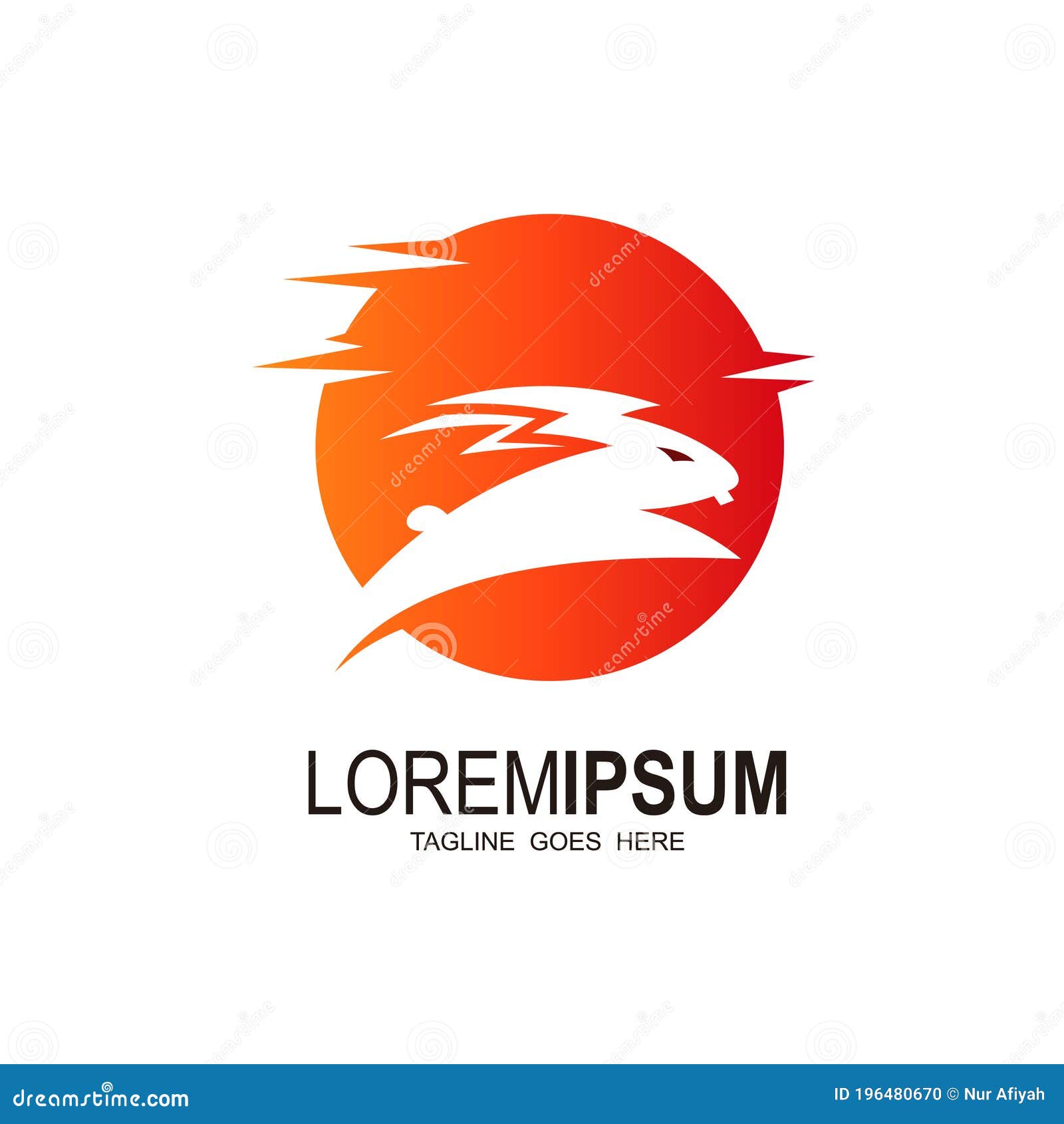Rabbit Logo is Running Very Fast, Animal Logo Stock Vector ...