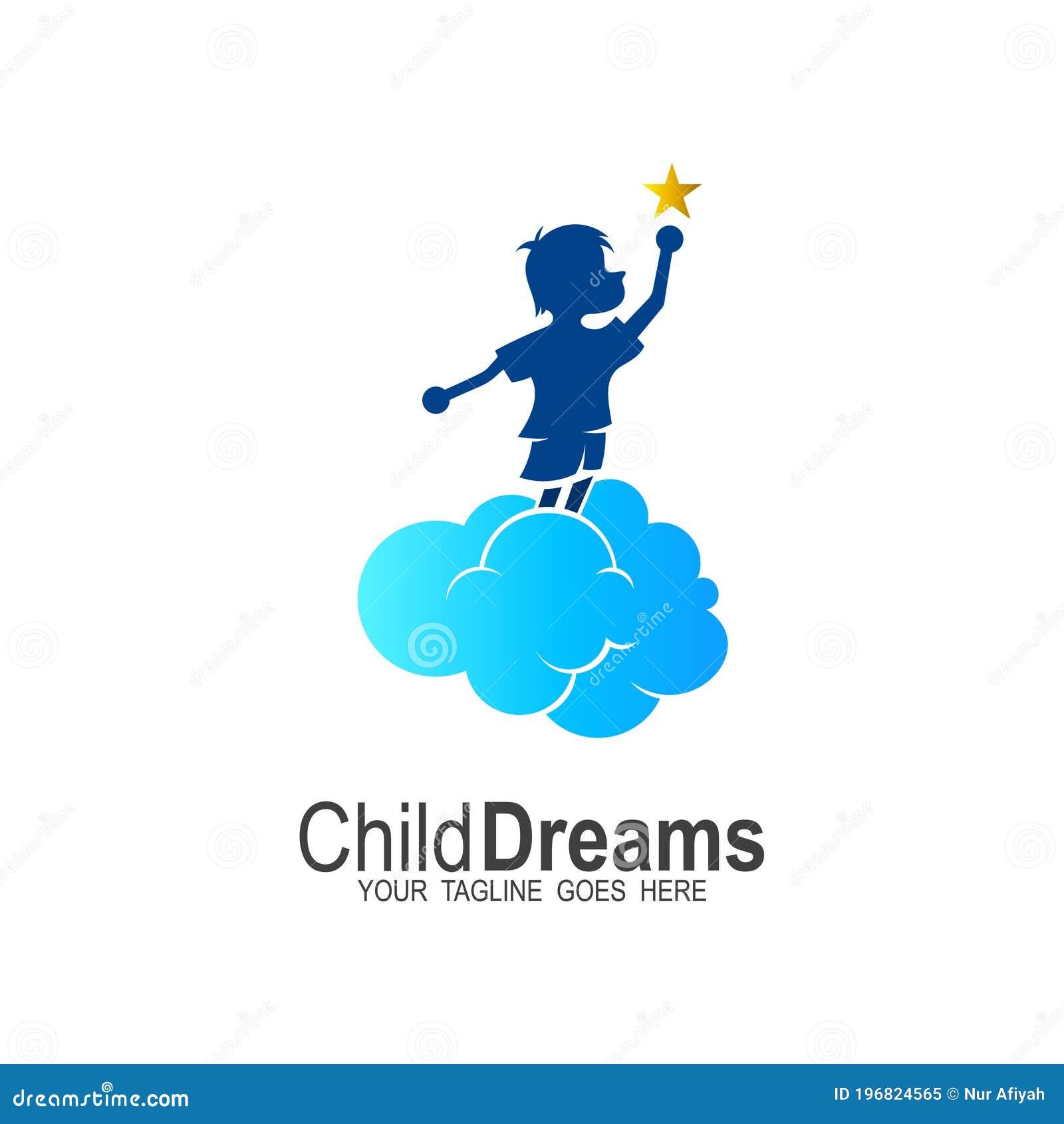 Cloud Dreams Logo Designs, Kids Dream Logo Stock Vector - Illustration ...