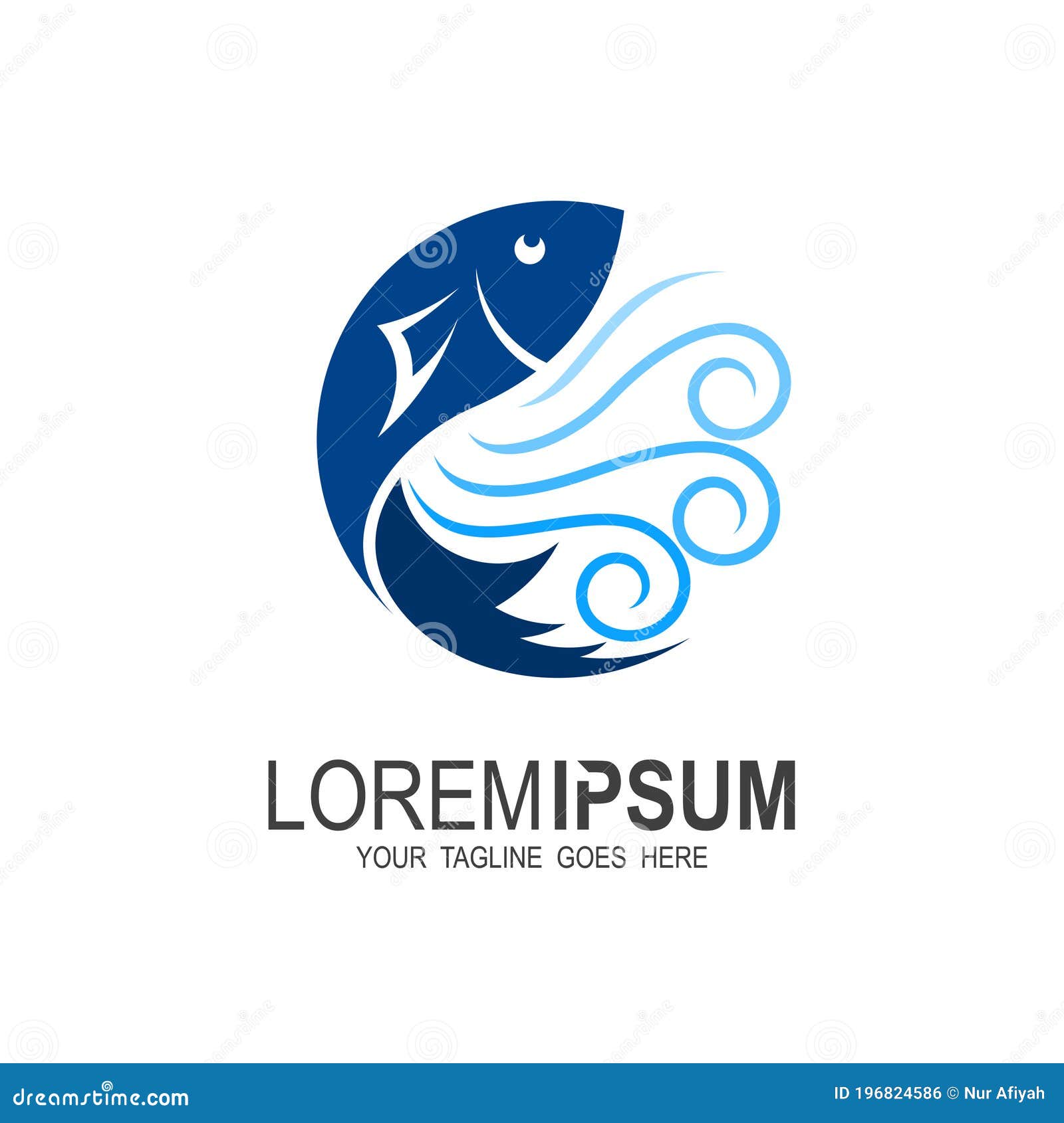 Fish Logo in the Aquarium, Fish Logo Design Vector Stock Vector ...