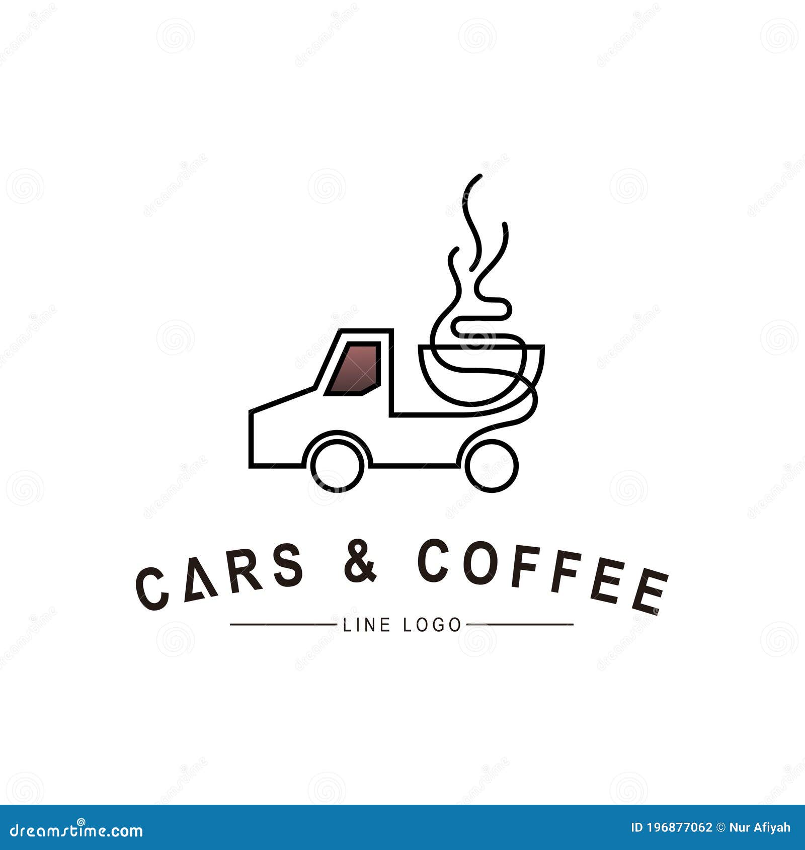 Truck Coffee Cafe Logo Design, Delivery Coffee Icon Stock Vector ...