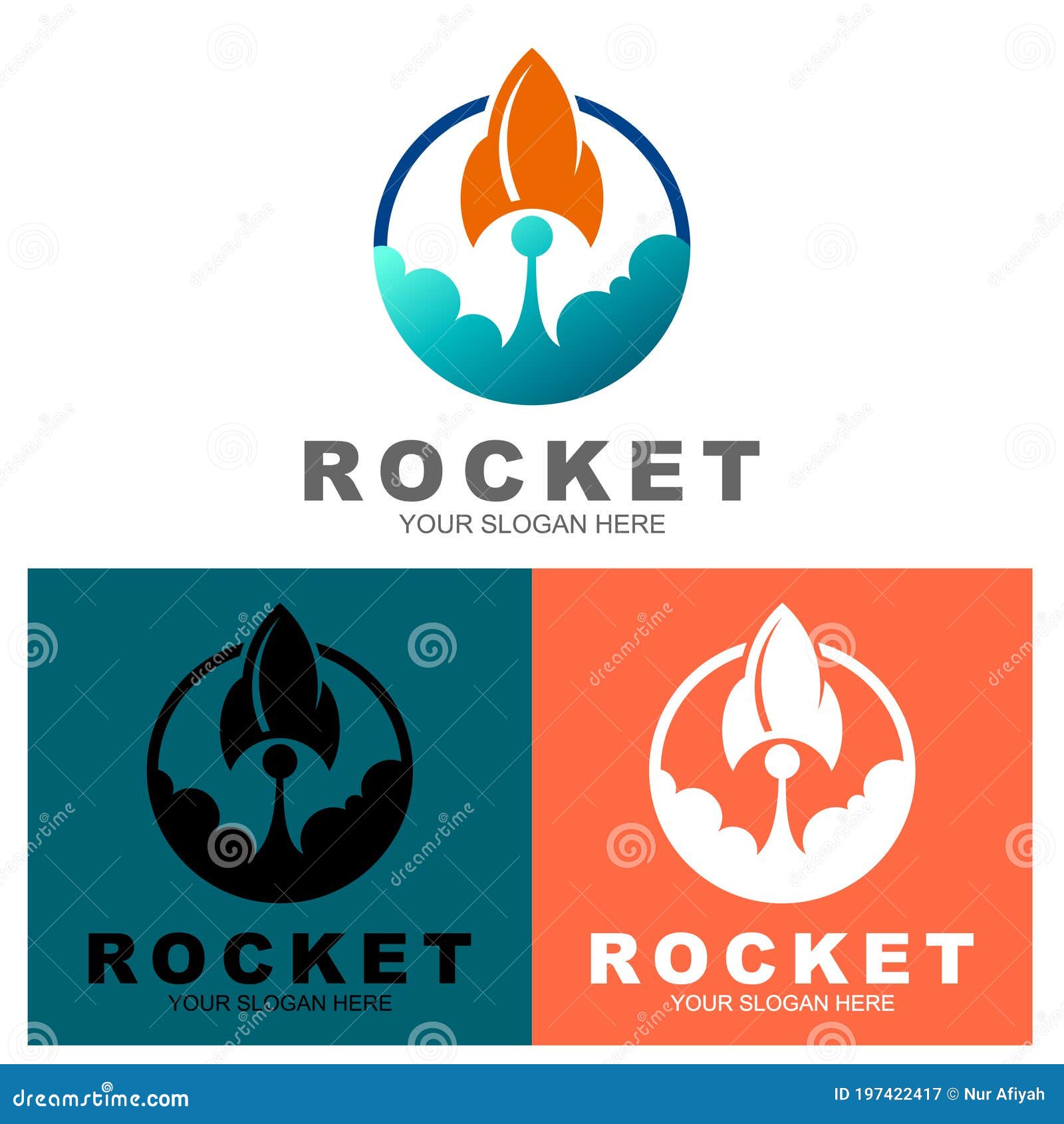 Rocket Logo, Sky Booster Logo Design Illustration Stock Vector ...