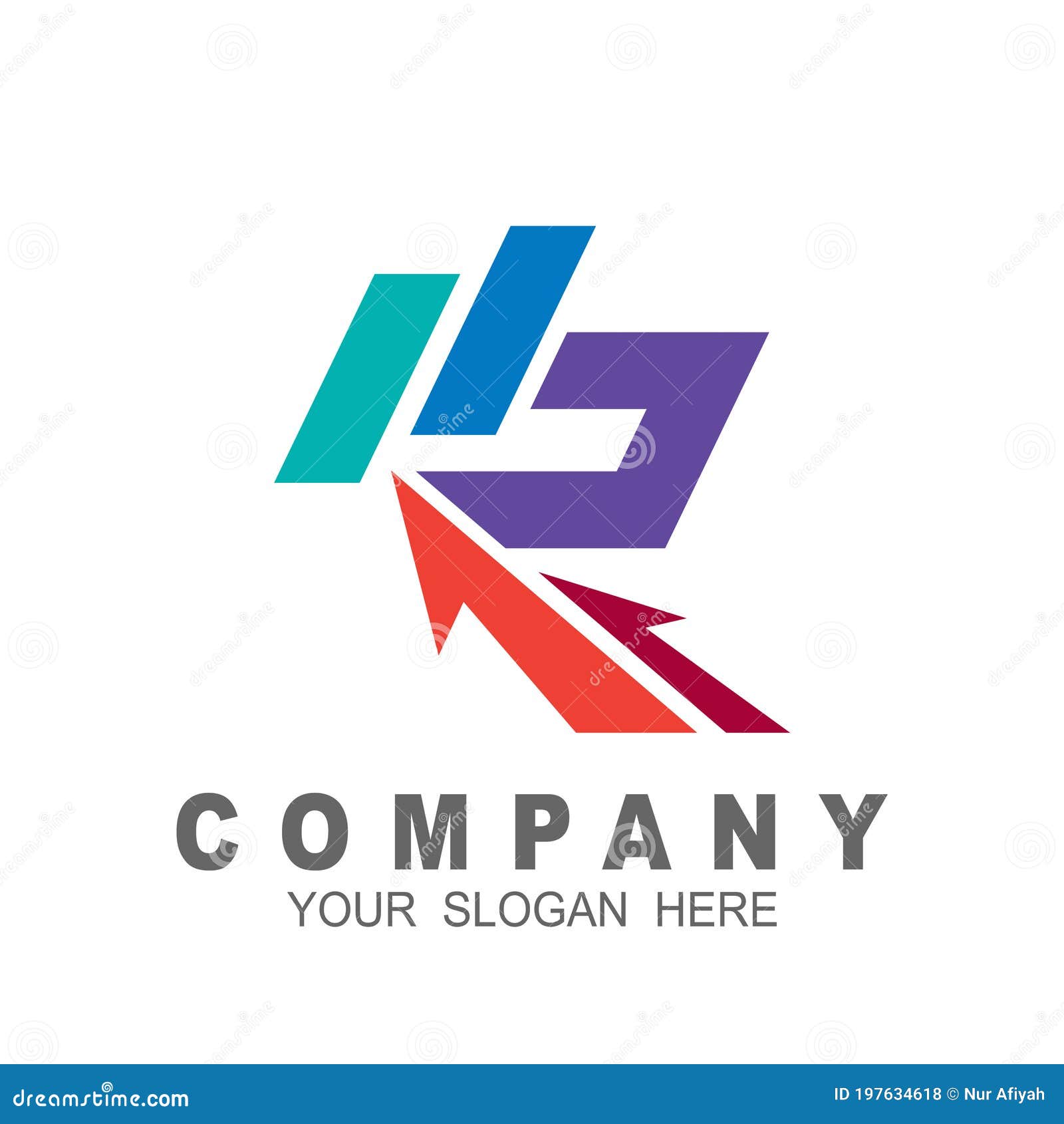 Letter R with Arrow Logo Design Vector Stock Vector - Illustration of ...