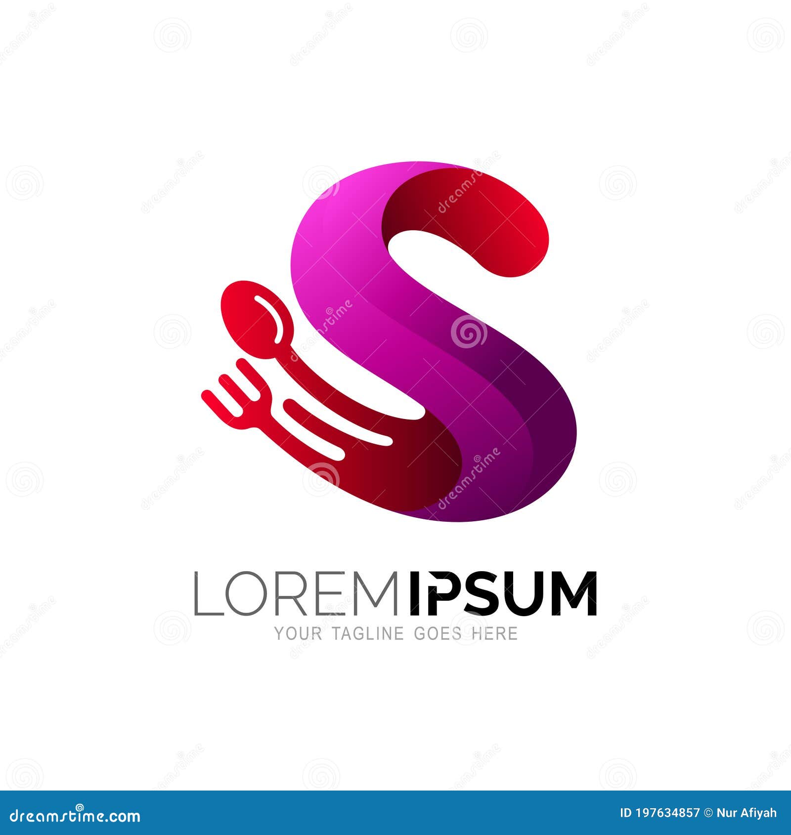 Logo Letter S with Restaurant, Spoon and Fork Stock Vector ...