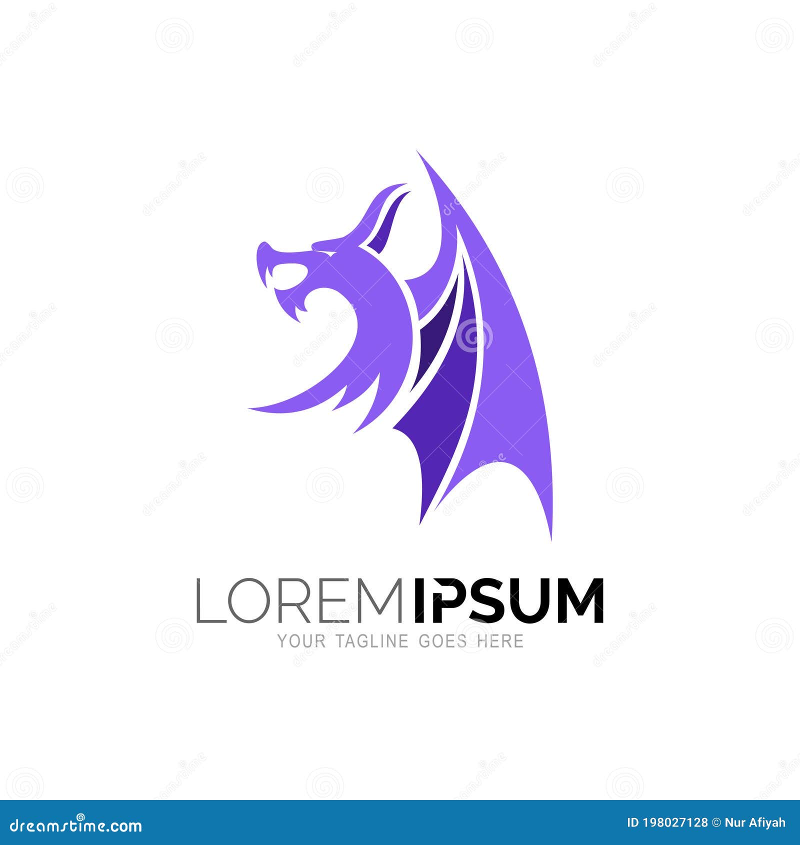 Dragon Wing Monogram Logo Modern Stock Photography | CartoonDealer.com ...