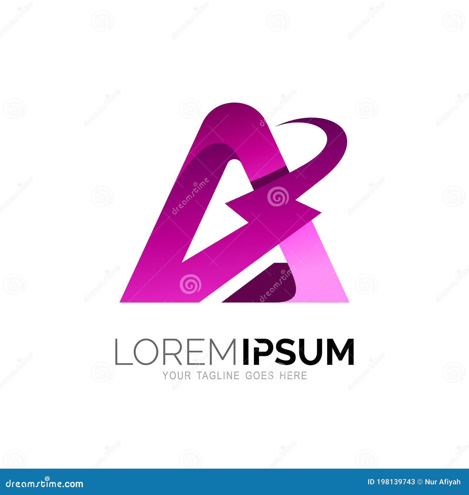 Thunder Triangle Logo Design Illustration Stock Vector - Illustration ...