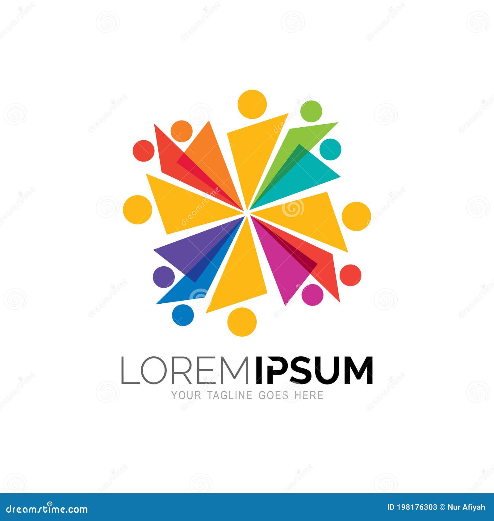 Circular Human Figure Logo Design Template Vector Stock Vector ...