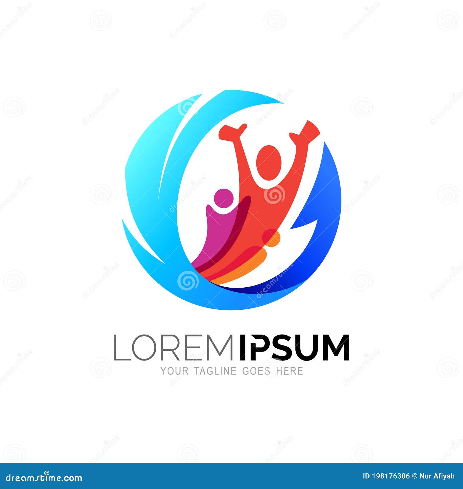 Human Association Logo with a Circular Appearance Stock Vector ...