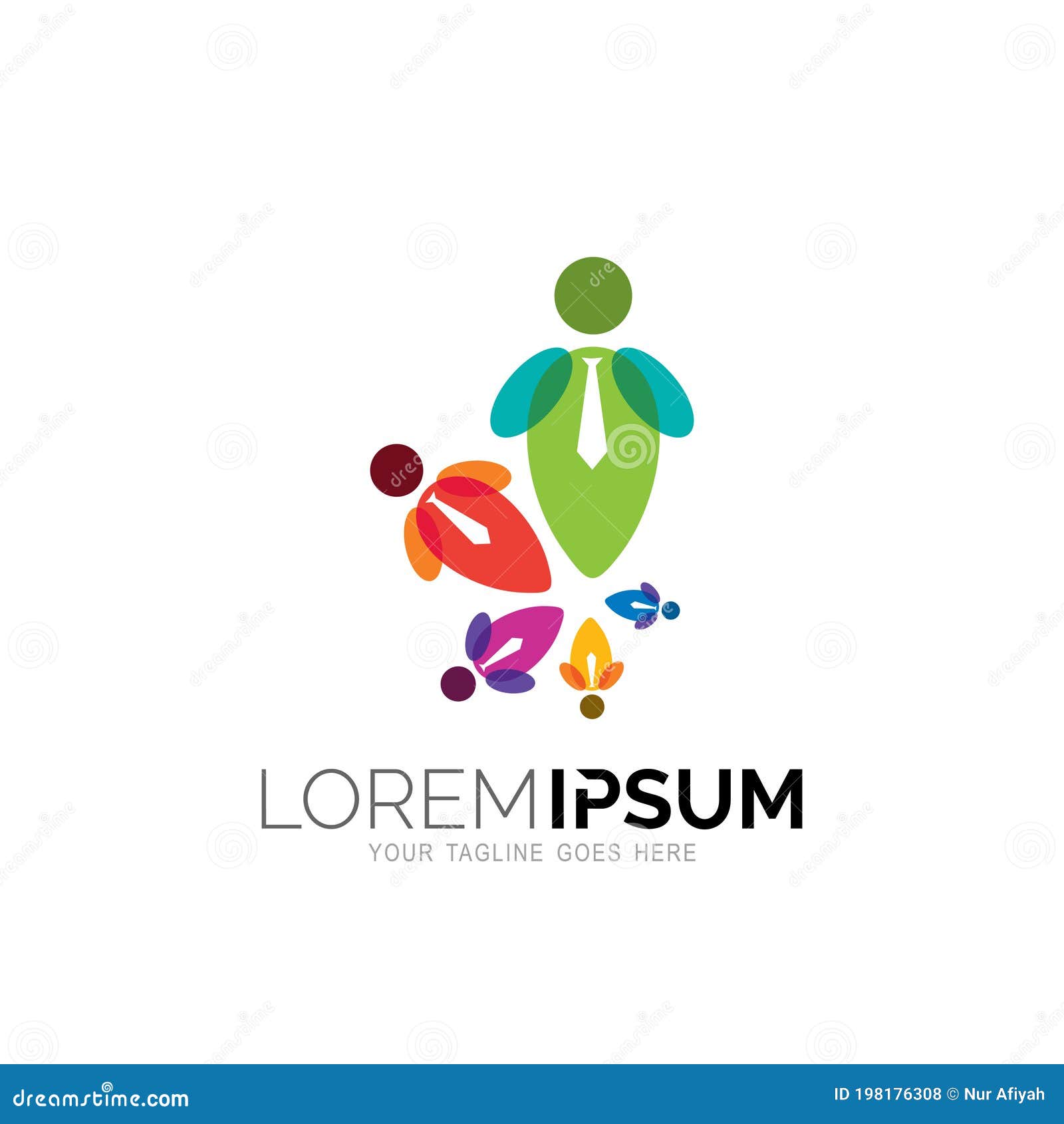 Circular Human Figure Logo Design Template Vector Illustration Stock ...