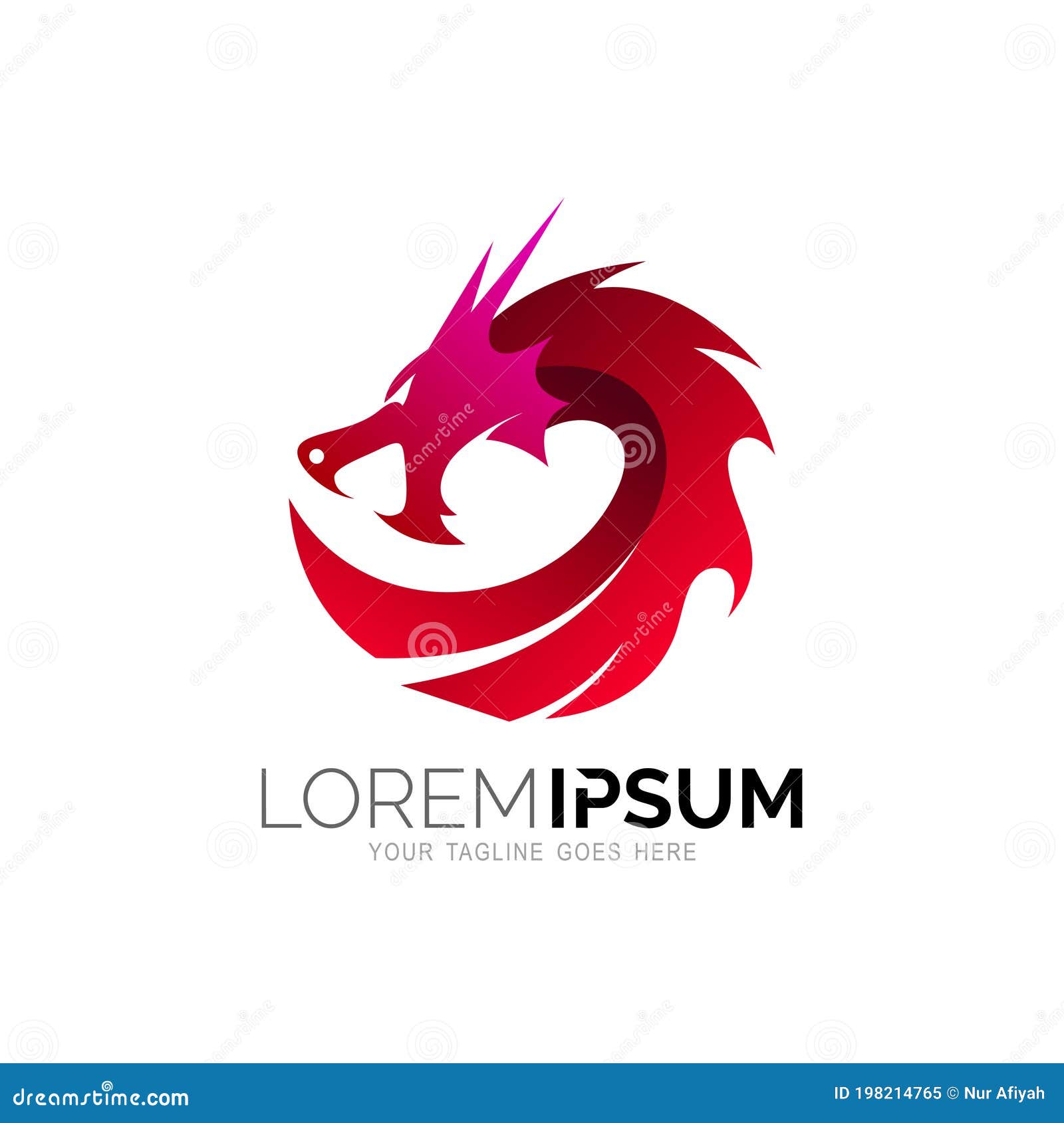 Creative Dragon Logo Concept. Sport Mascot Design. College League ...