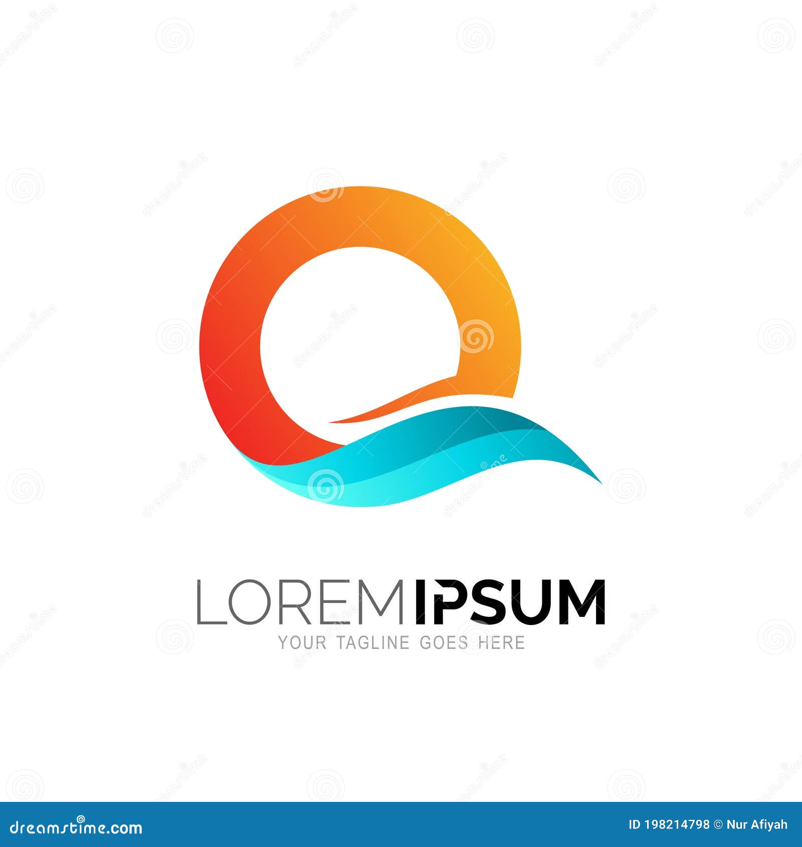 Q Letter Wave Logo Template Vector Illustration Stock Vector ...
