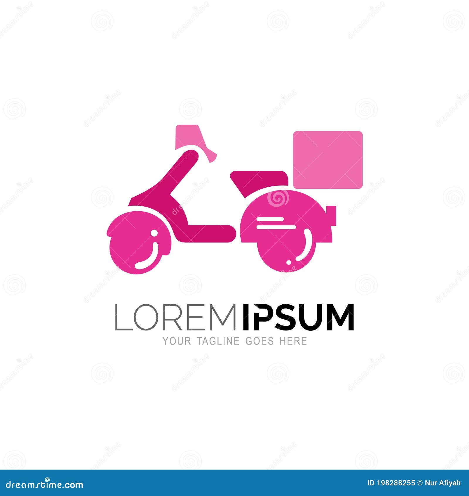 Logo Delivery Motorcycle , Package Icon Stock Vector - Illustration of ...