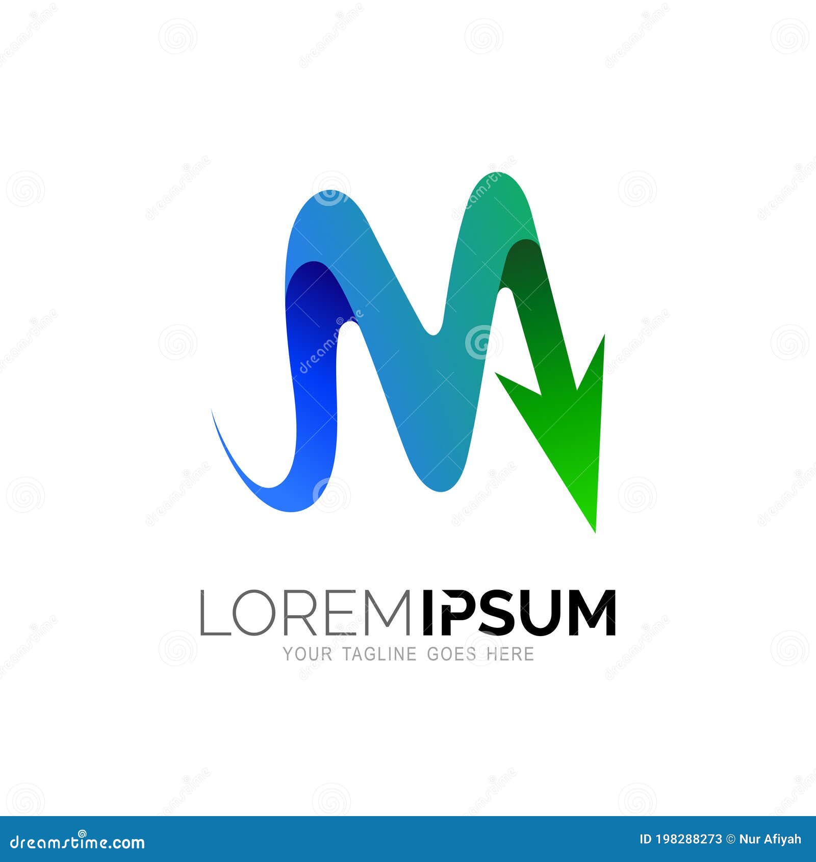 Logo Letter M and Arrow Icon Template Stock Vector - Illustration of ...