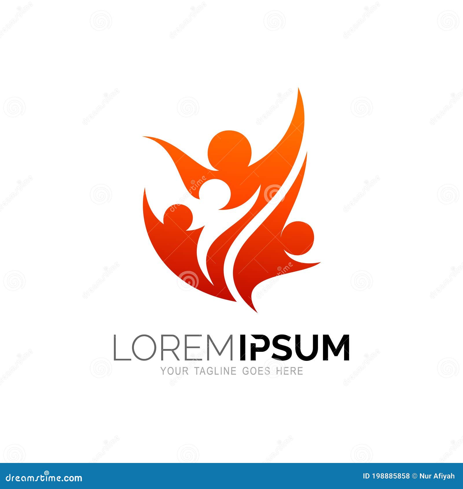 Human Logo, Happy Family Logo, Symbol of Unity between Humans Stock ...