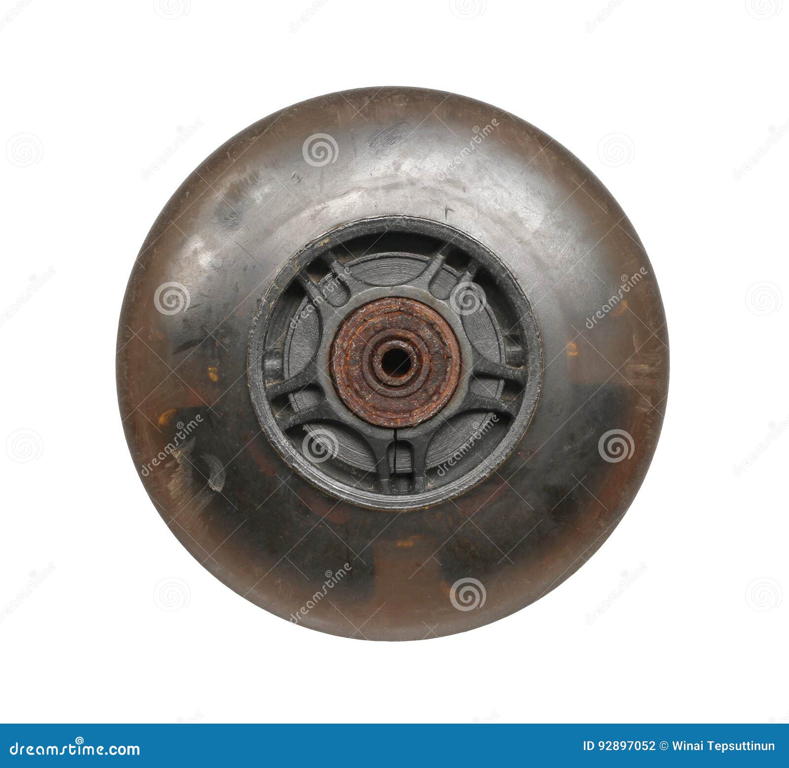 Cart-wheel. Wheel From The Trolley. Wooden Old With Iron Rusty Rim ...